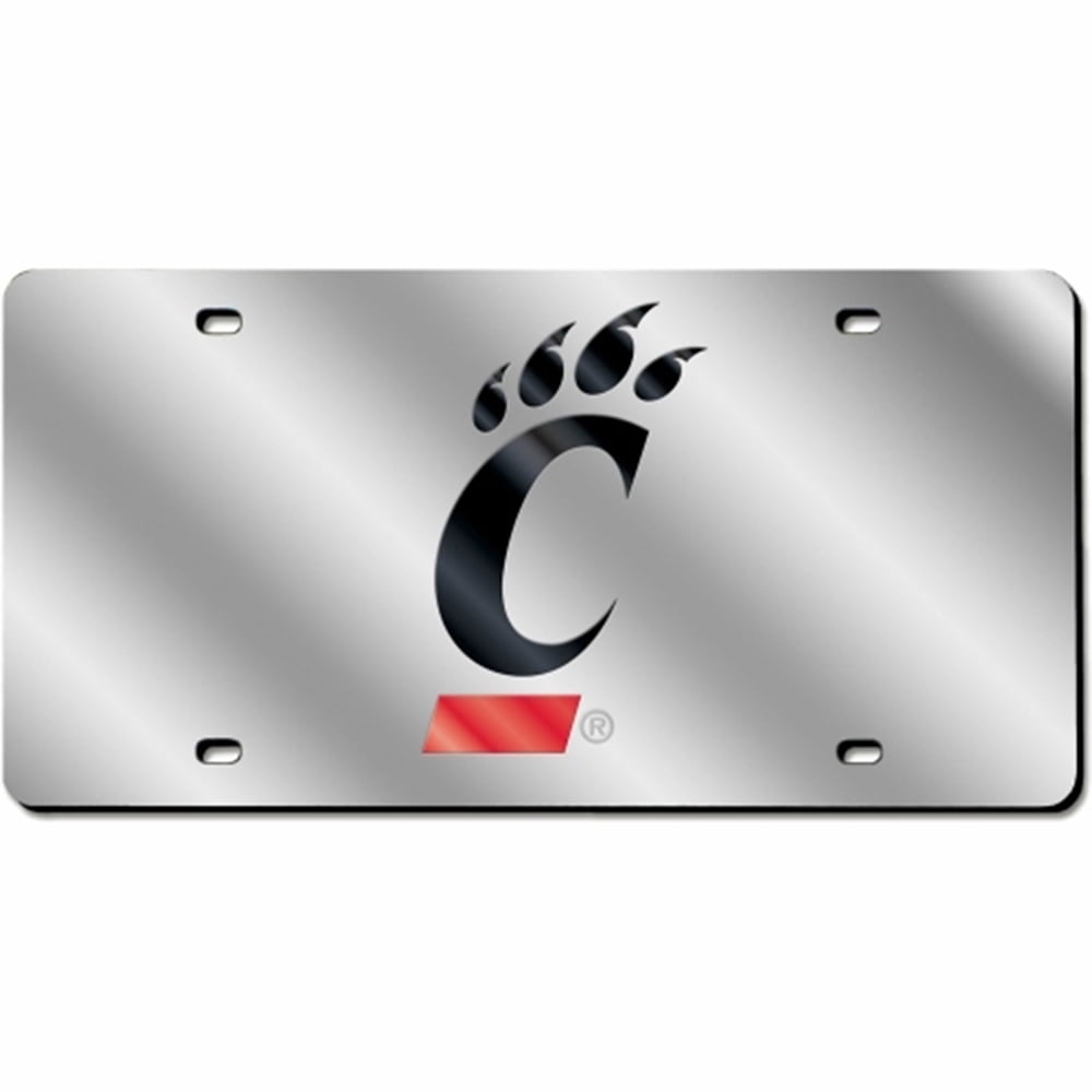 Cincinnati Bearcats Mirrored Laser Cut License Plate Laser Tag ...