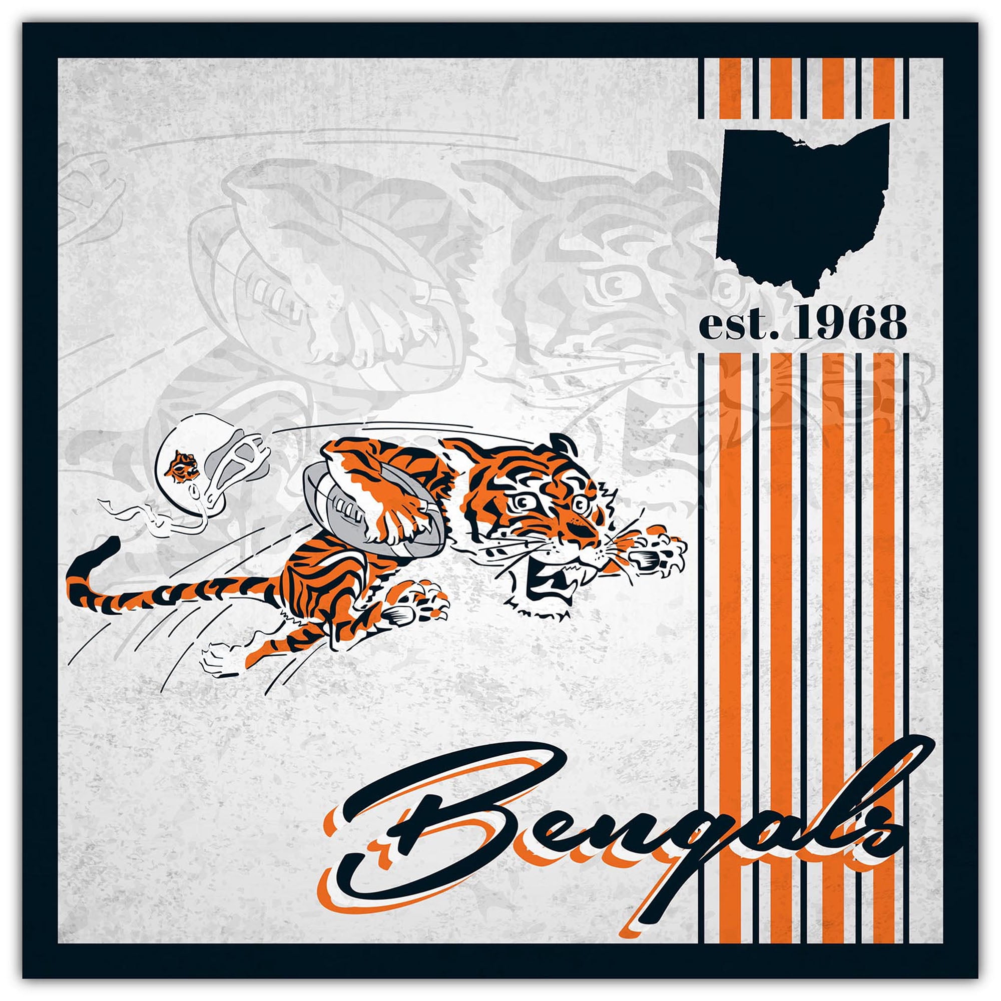 Cincinnati Bengals 10" x 10" Greatest Hits Team Sign - Walmart.com