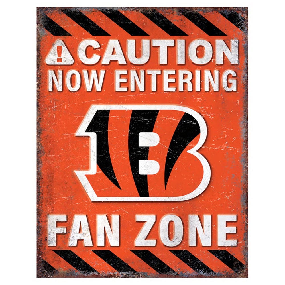Cincinnati Bengals 13" x 20" Fan Zone Metal Sign - Walmart.com