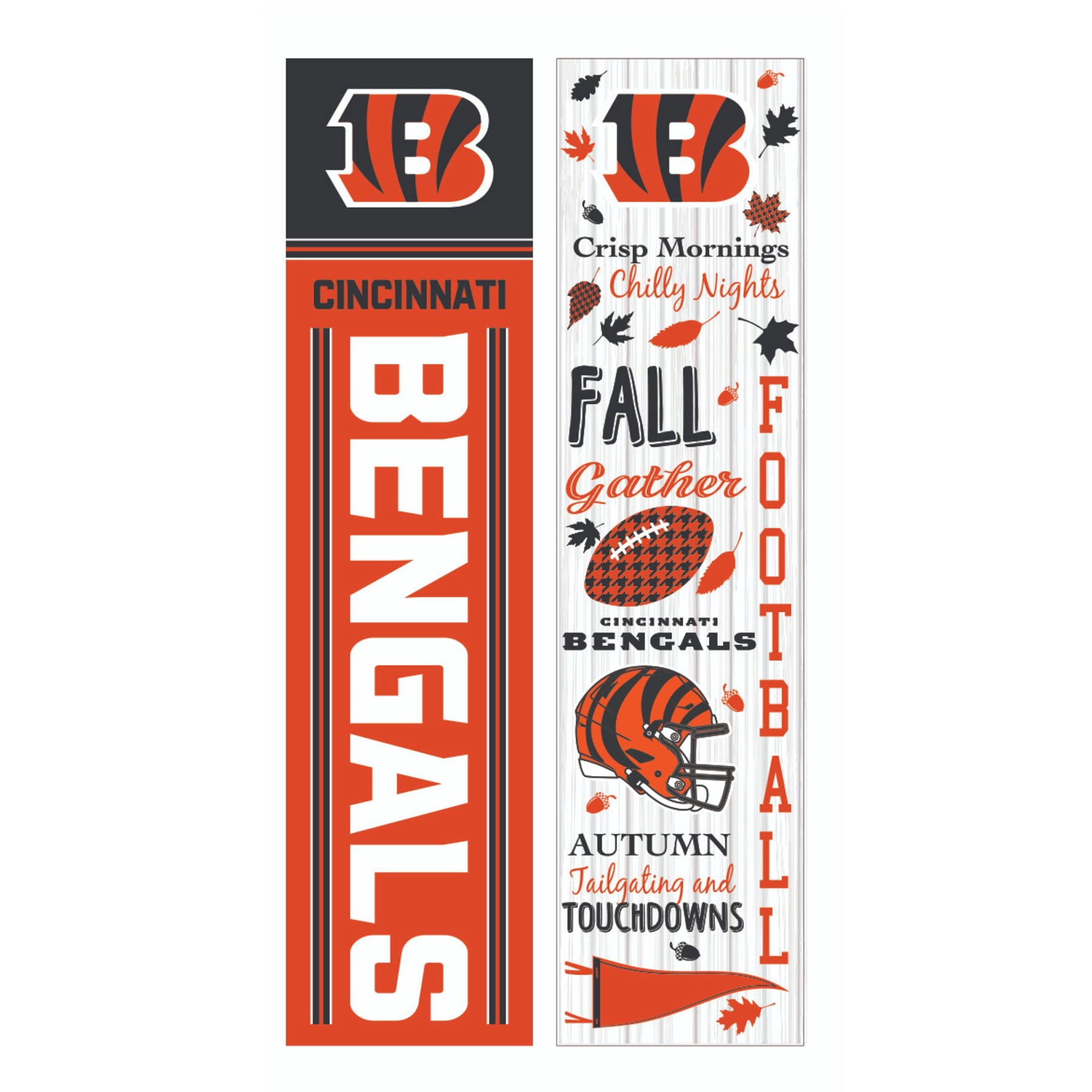 Cincinnati Bengals 47" Double Sided Fall Leaner Fan Sign - Walmart.com