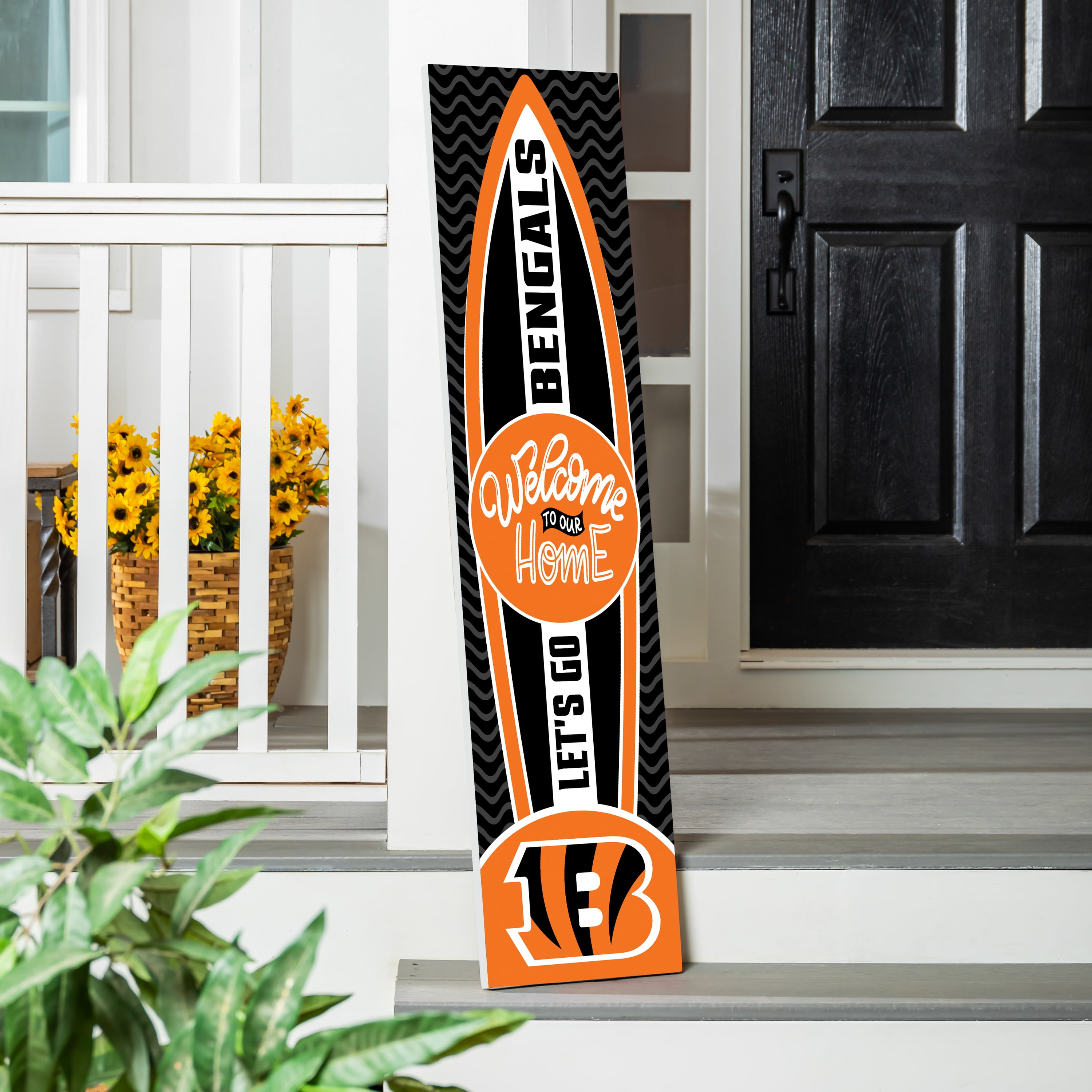Cincinnati Bengals 47" Surfboard Summer Porch Leaner Welcome Wall Sign ...