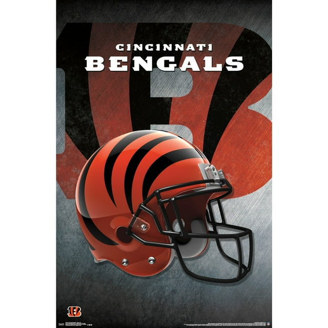 Cincinnati Bengals Helmet 22'' x 34'' Logo Poster - Walmart.com