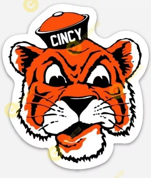 Cincinnati Bengals Retro Tiger Sticker - Cincy Ohio Burrow Chase ...
