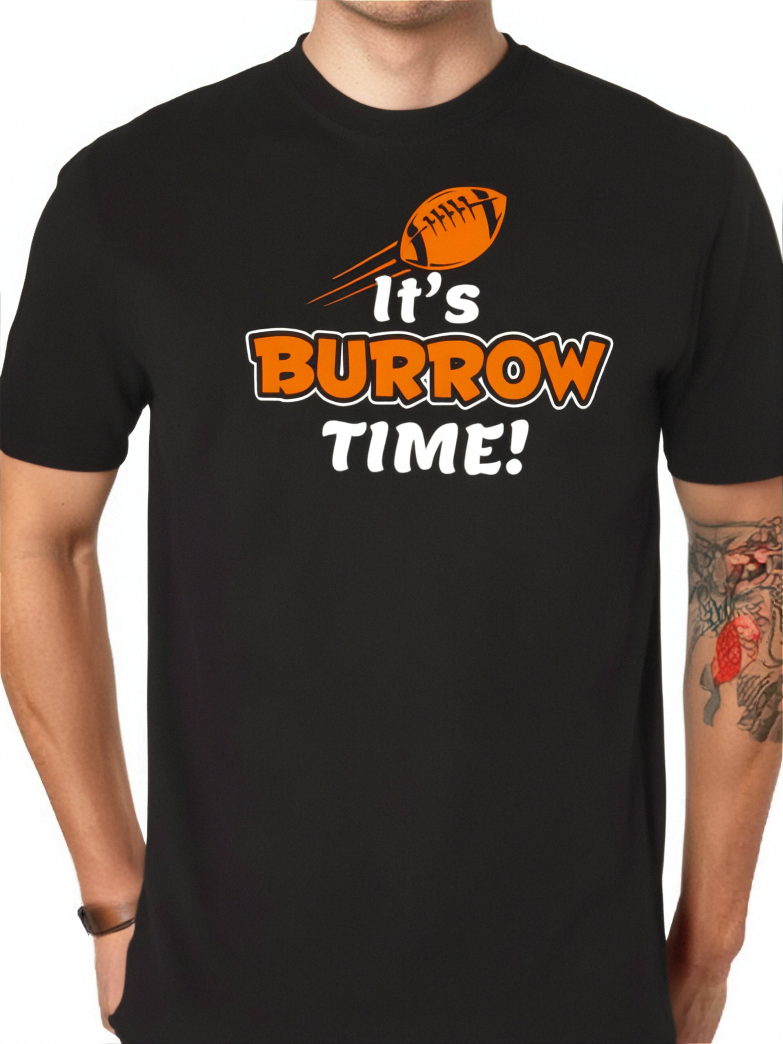 Cincinnati Burrow Time Men's T-Shirt for Football Fans Sports Fan ...