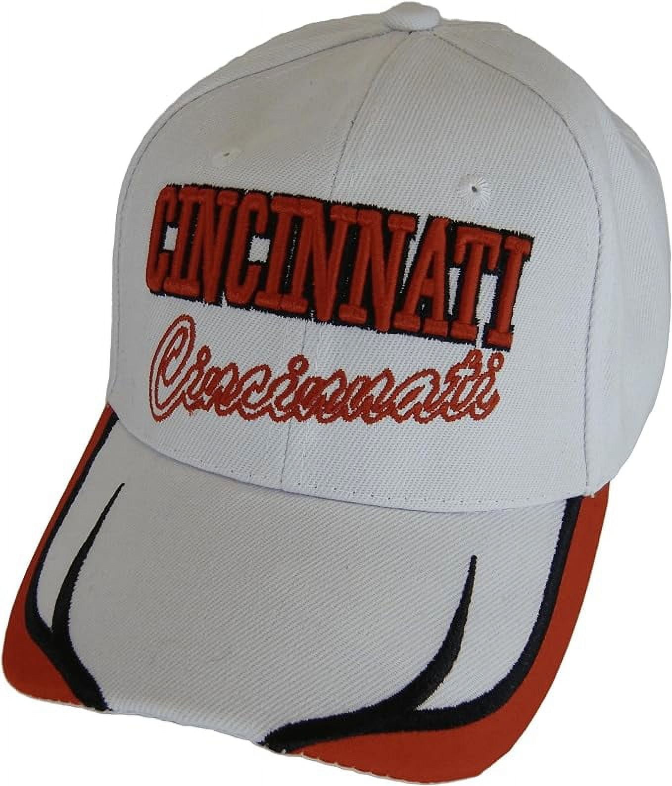 Cincinnati City Name Block and Script Lettering Baseball Cap with ...