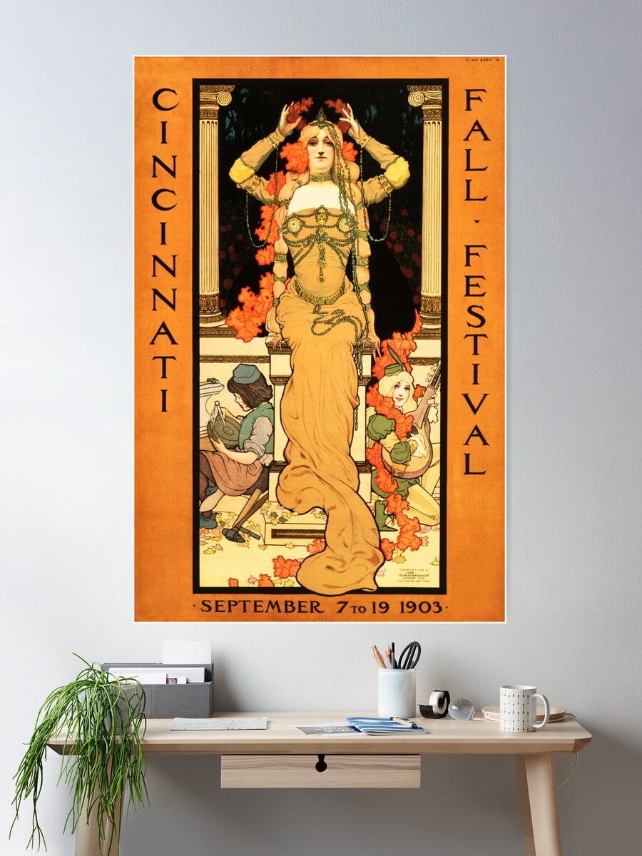 Cincinnati Fall Festival 1903 Event Promotion Advertisement Strobridge ...