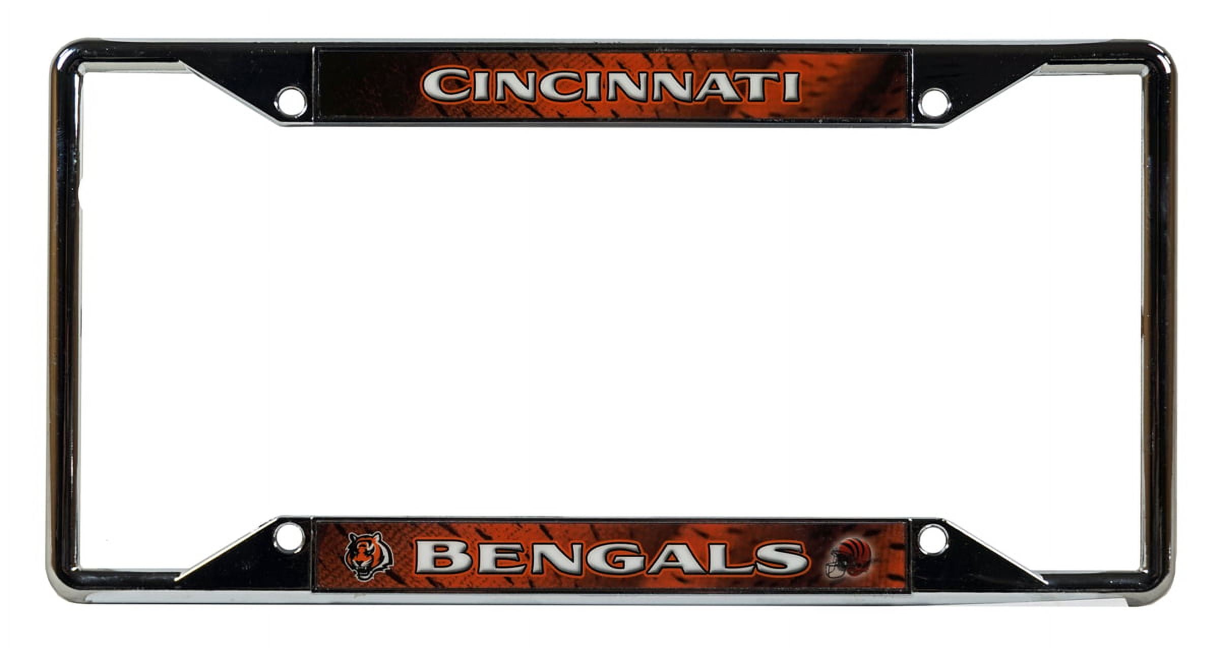 Cincinnati Football Bengals Chrome EZ View License Plate Frame ...