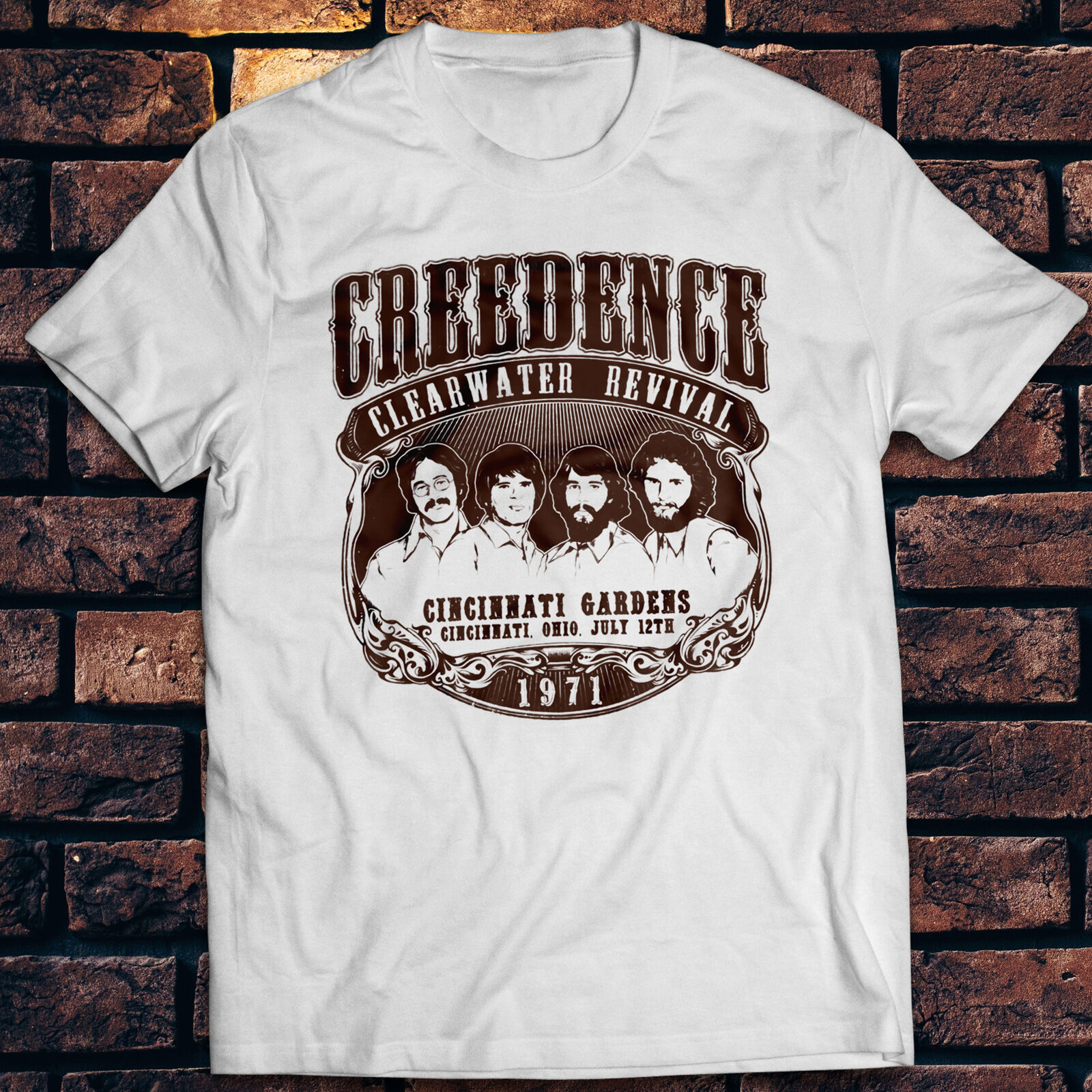 Cincinnati Gardens Concert Rock Music Cotton Shirt Creedence Clearwater ...