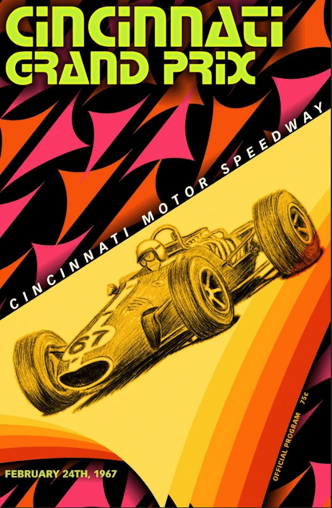 Cincinnati Grand Prix 1967 Car Racing Poster - Historic Motorsport ...