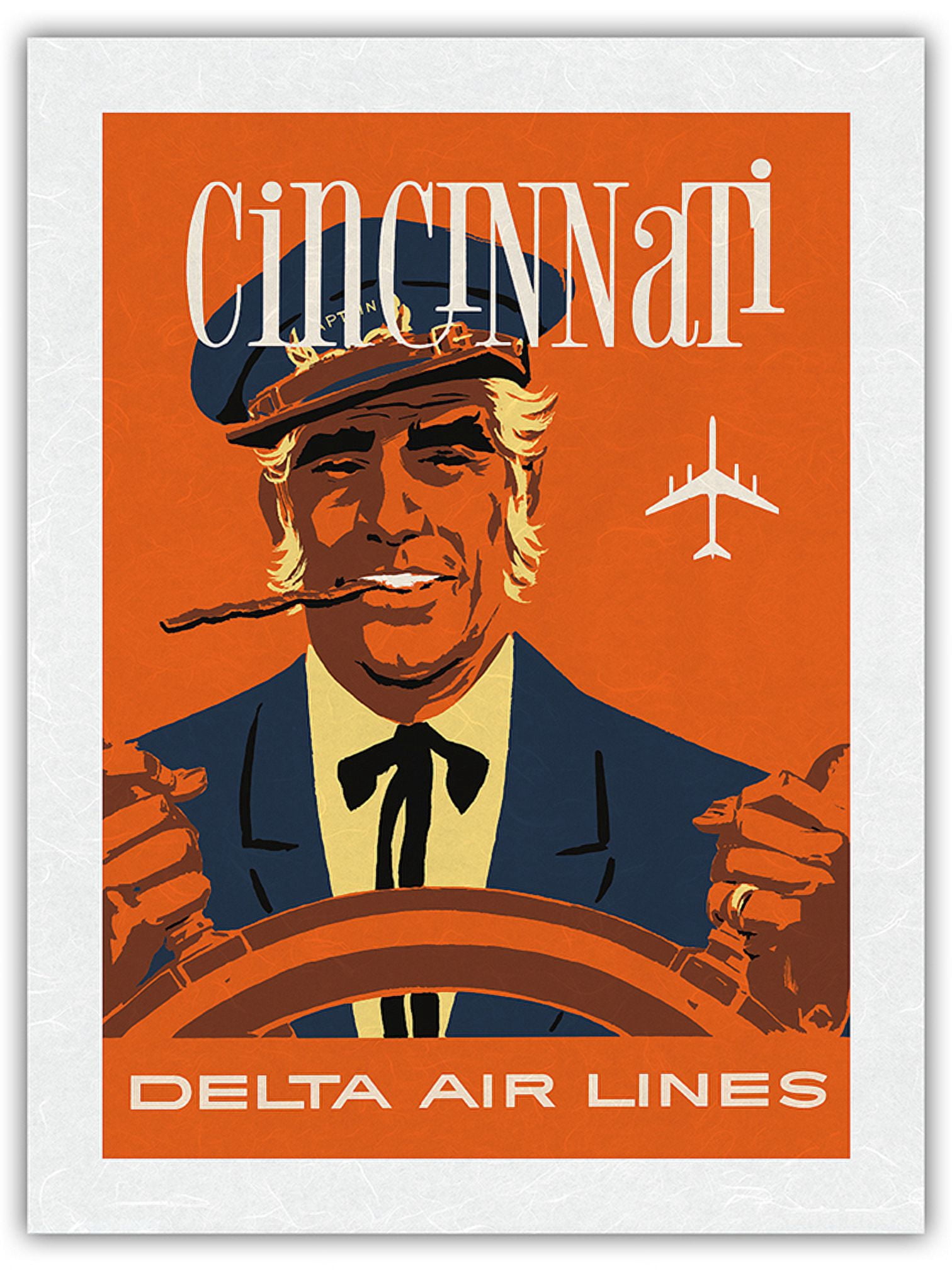 Cincinnati Ohio - Delta Air Lines - Riverboat Captain - Vintage Airline ...
