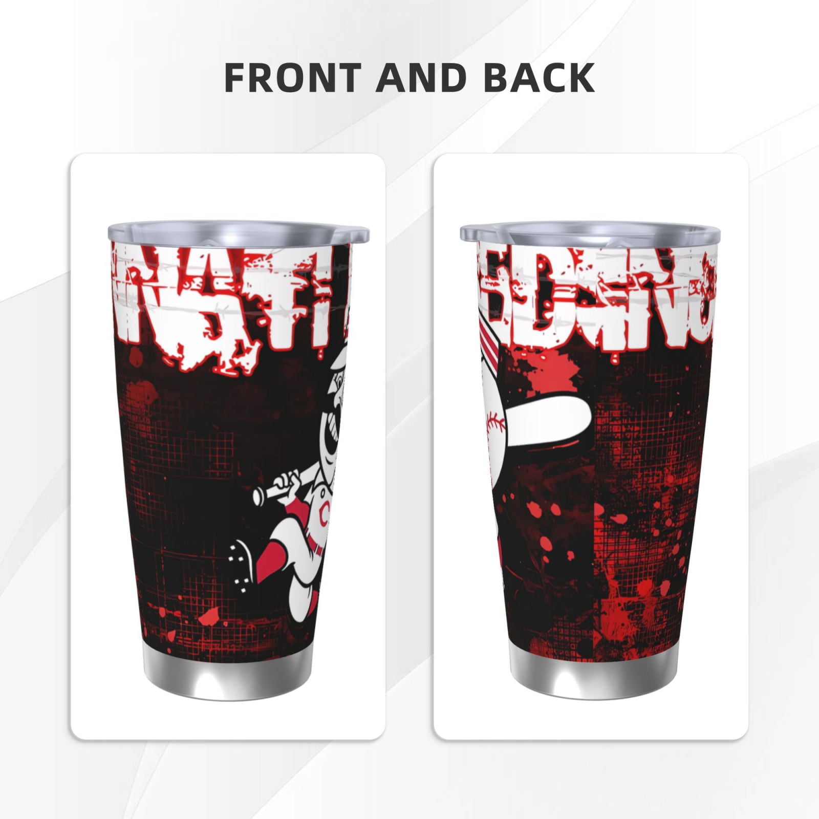 Cincinnati_Reds 20OZ Car Cup Office Portable Kettle Stainless Steel ...