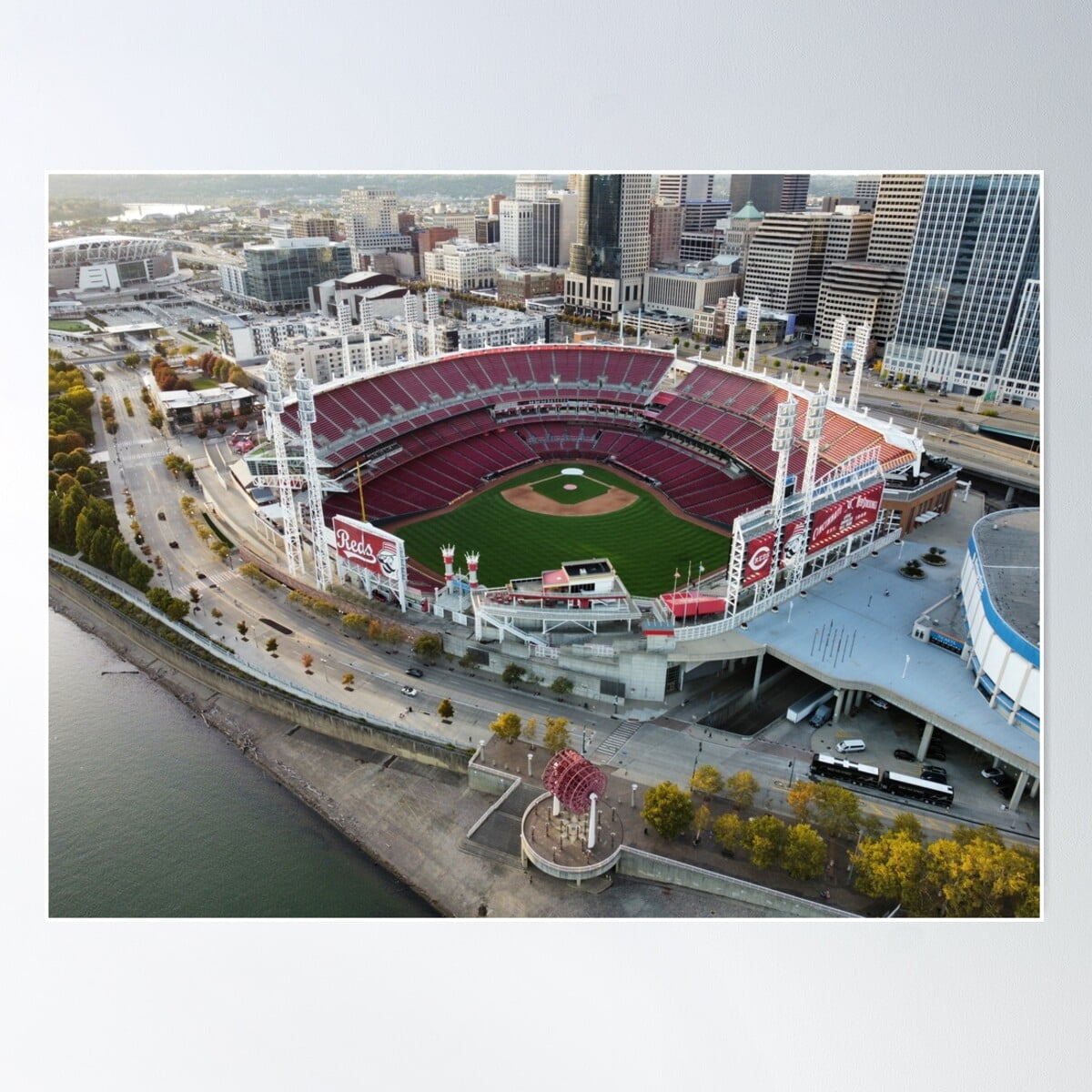 Cincinnati Reds Stadium Great American Ball Park Poster Wall Art ...