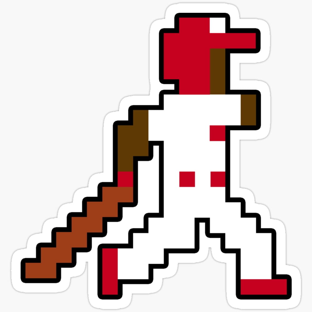 Cincinnati Retro Pixel Baseball Player Sticker Phone Decal Water Bottle ...