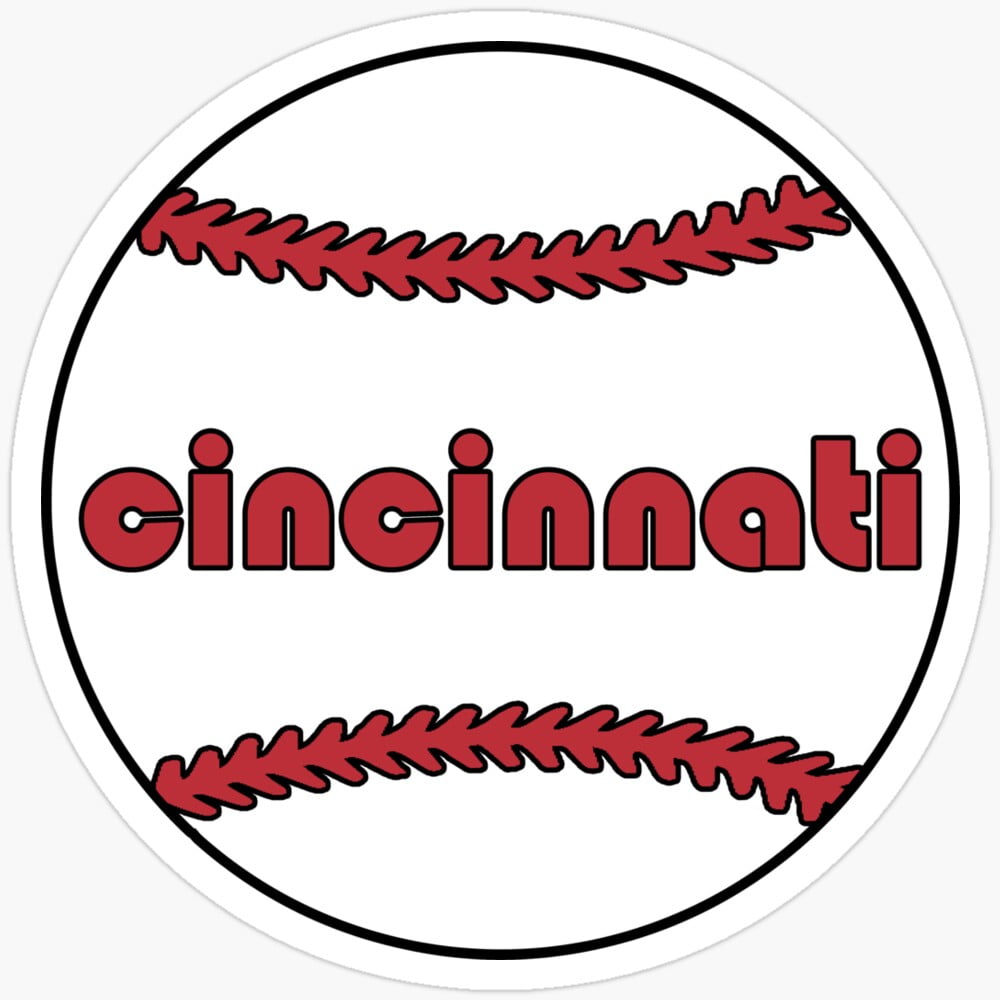 Cincinnati Retro Throwback Baseball Sticker Phone Decal Water Bottle ...
