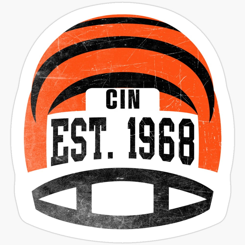 Cincinnati Retro Throwback Football Helmet Sticker Phone Decal Water ...
