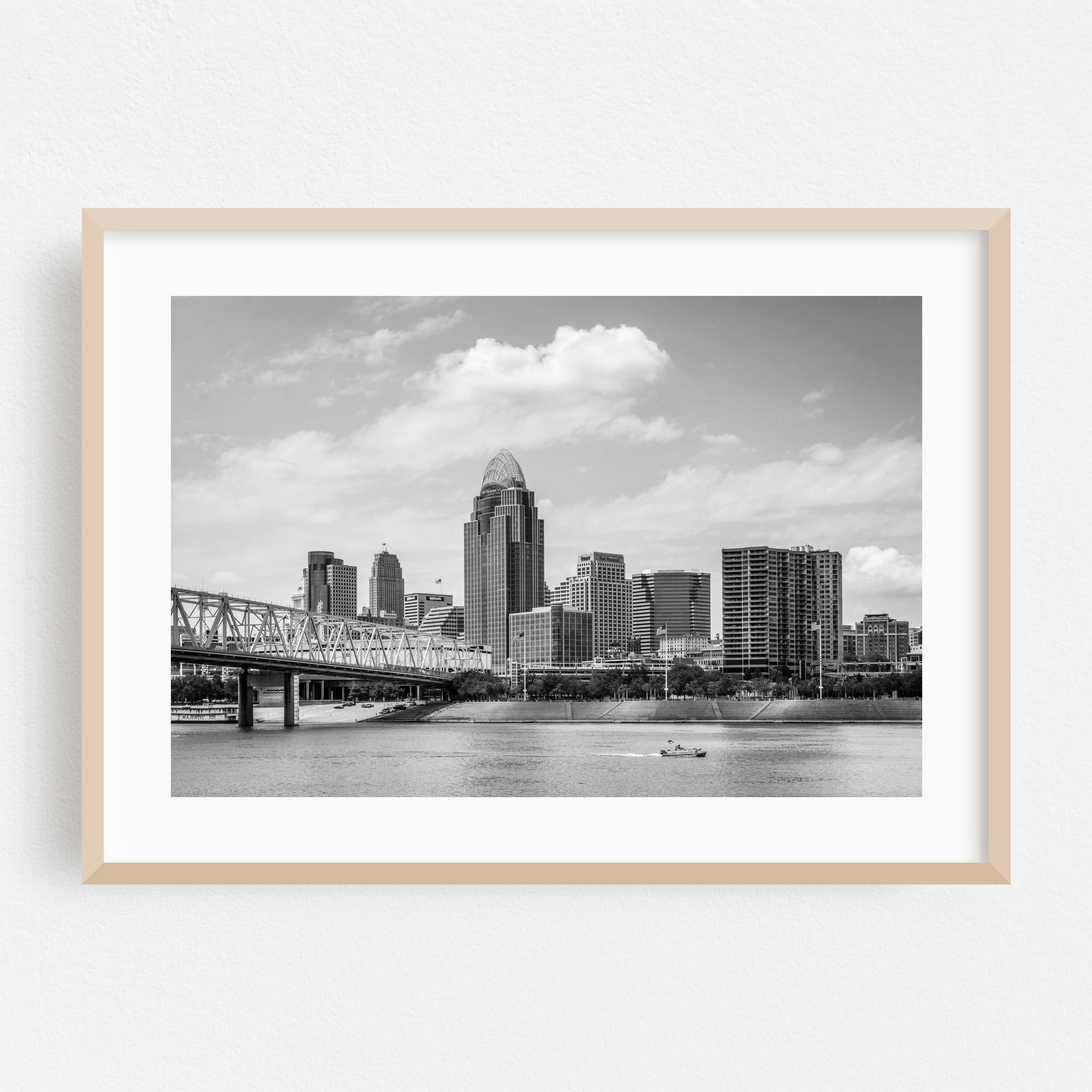 The Cincinnati Skyline 02 B&W - Cincinnati Ohio Photography Black and ...