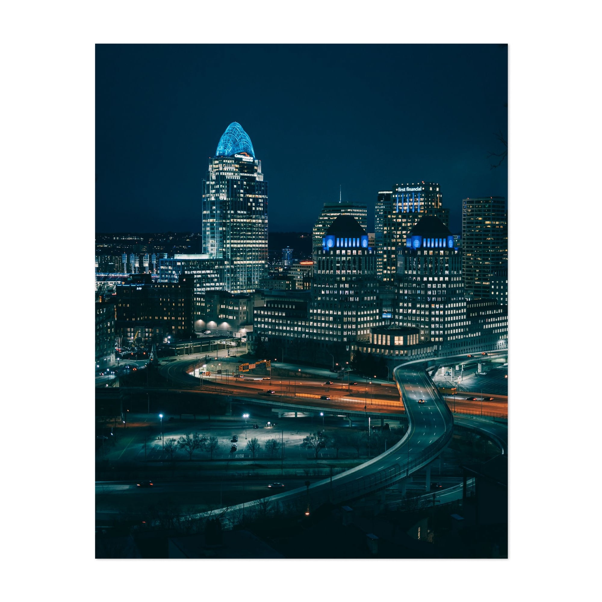 Cincinnati Skyline - Cincinnati Ohio Photography City Skyline Nightlife ...