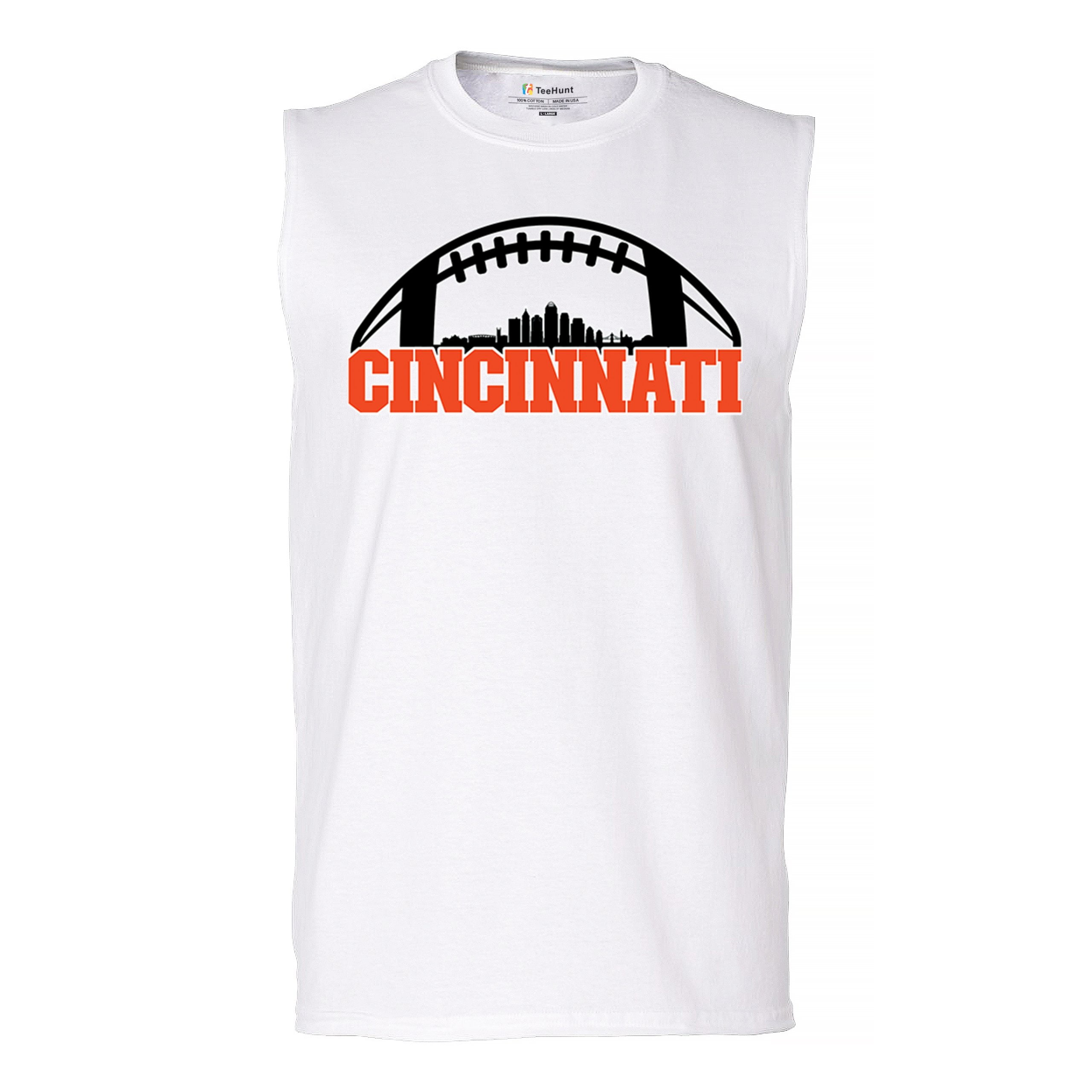 Cincinnati Skyline Football Muscle Shirt Bleed Orange and Black Game ...