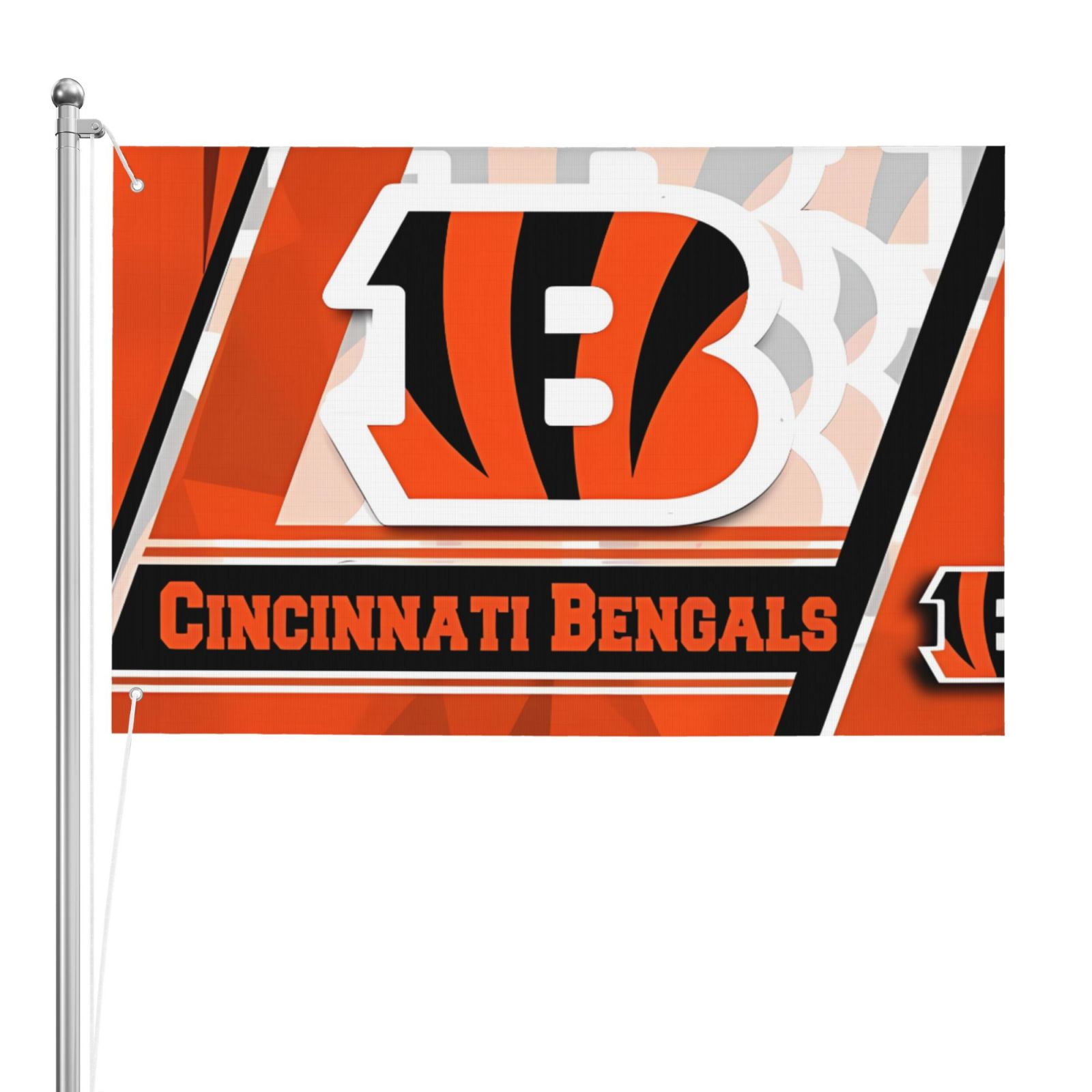 Cincinnati Three Layer Personalized Double Sided Flag Football Fans ...