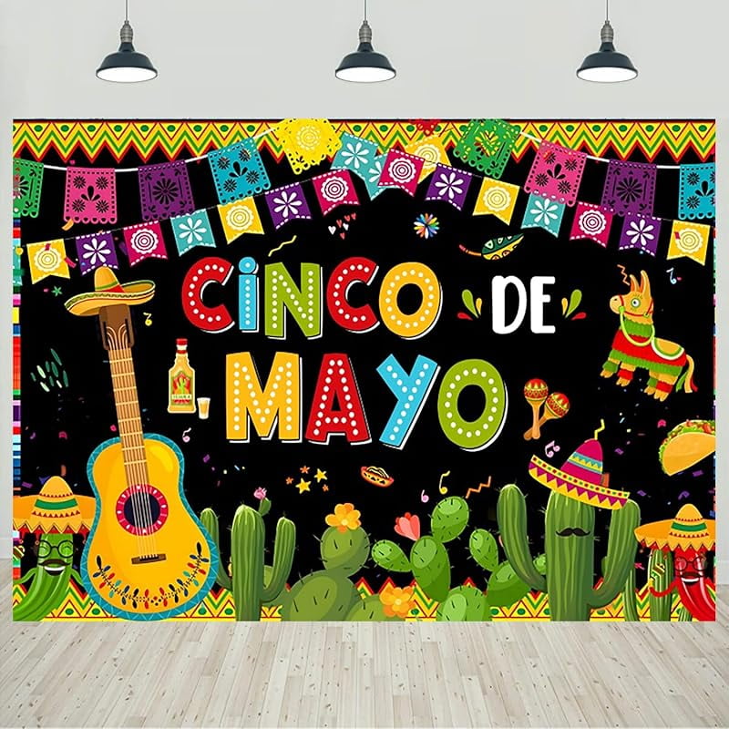 Cinco De Mayo Backdrop Mexican Fiesta Carnival Party Photography ...