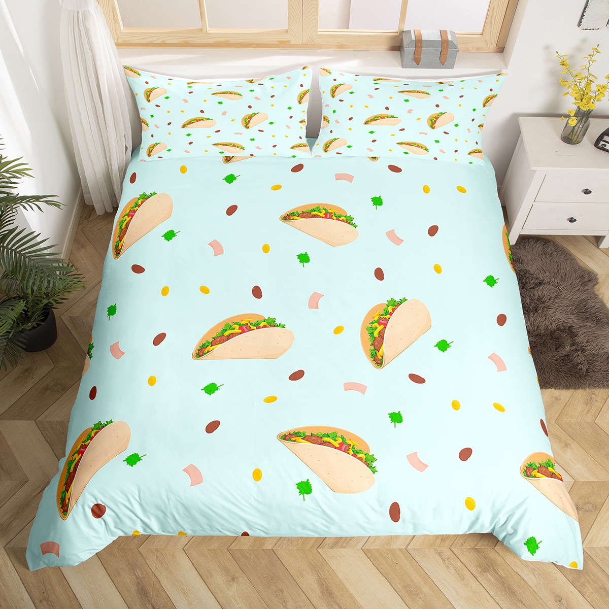 Cinco De Mayo Bedding Set Taco Comforter Cover Gifts for Women Men Kids ...