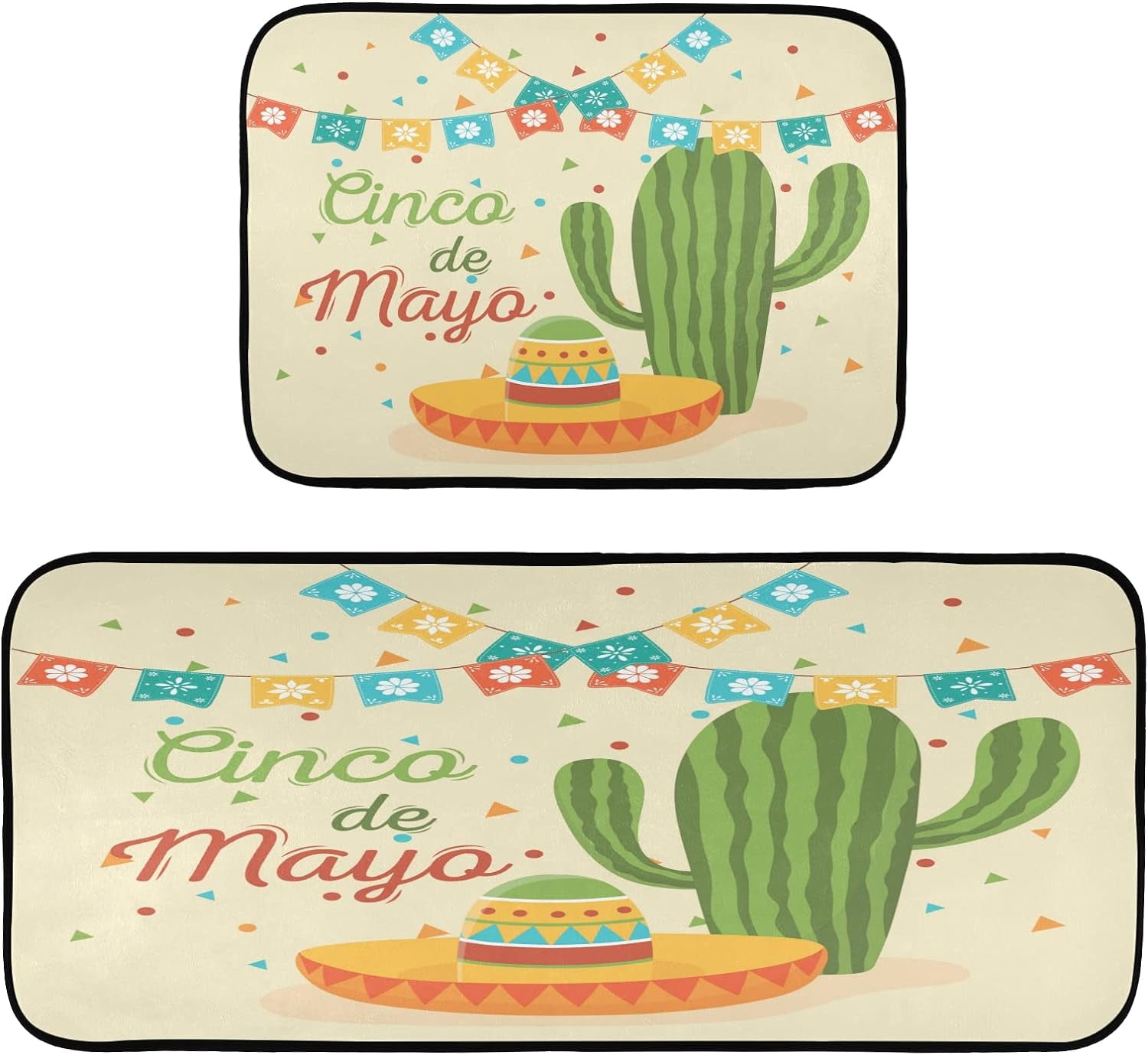 Cinco De Mayo Cactus Hat Kitchen Mats Mexican Pennants Flag Kitchen ...