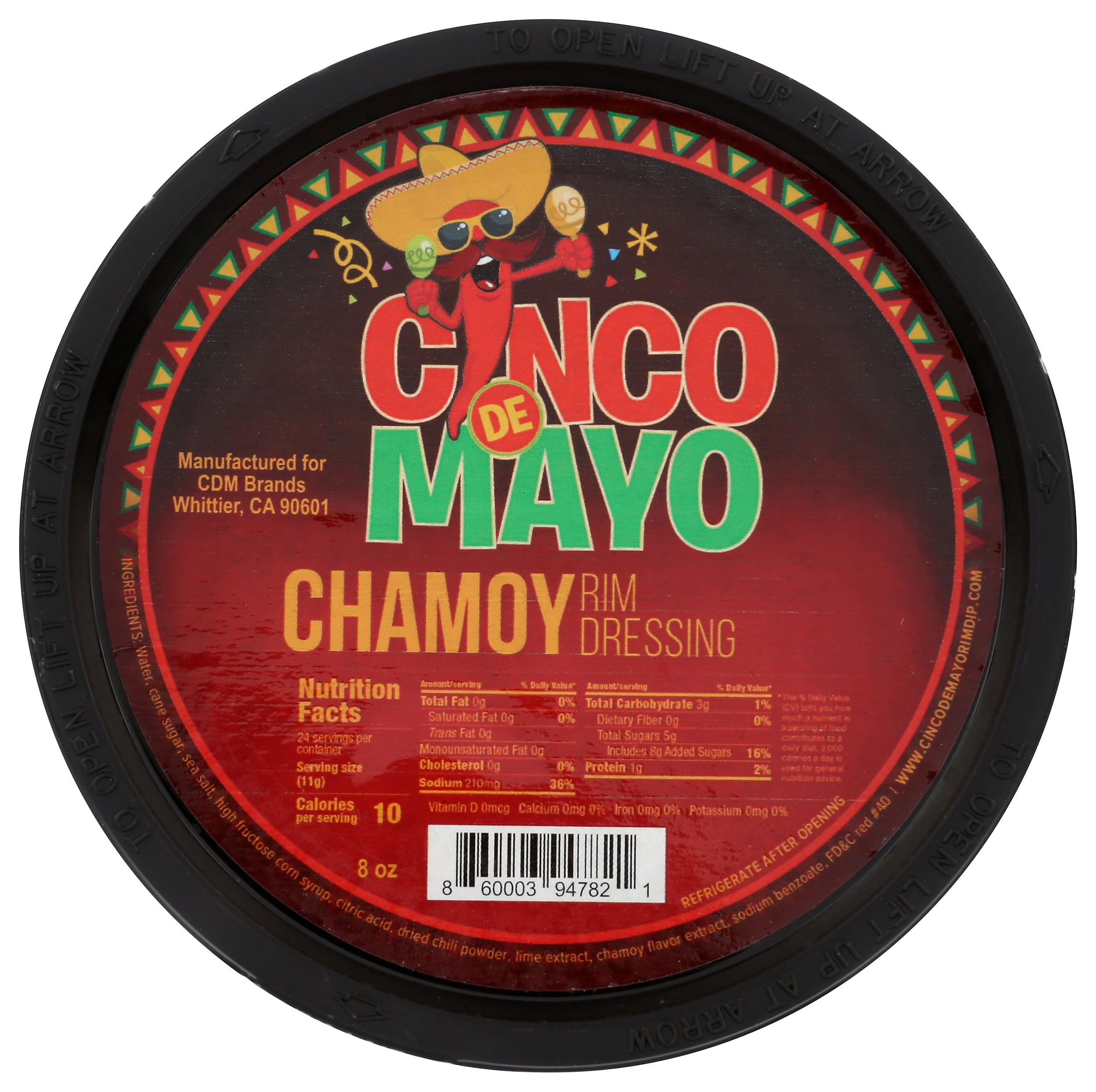 Cinco De Mayo Cocktail Rim Dress Chamoy 8 Ounce Pack Of 12 - Walmart.com