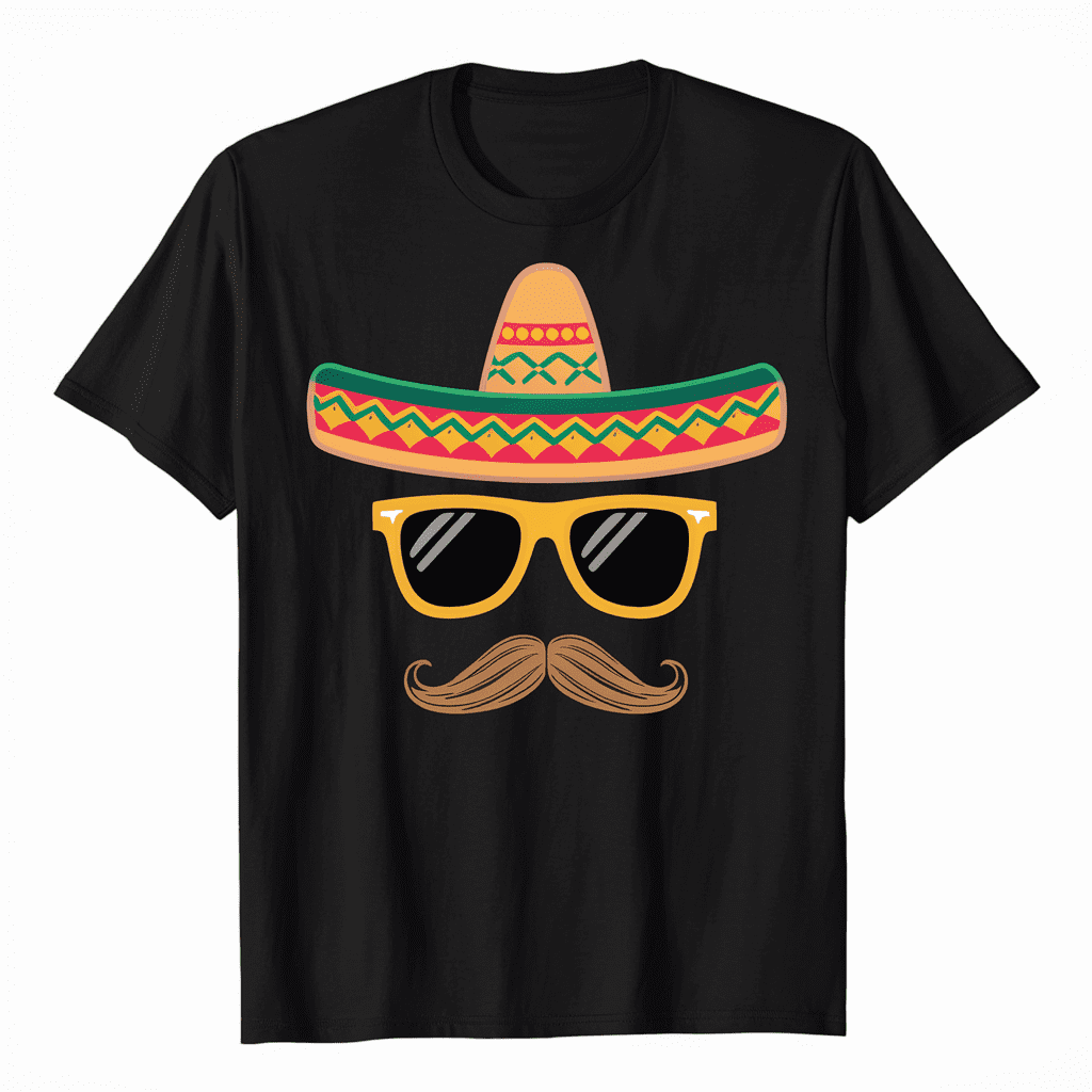 Cinco De Mayo Face Mexican Celebration Fiesta Party T-Shirt - Walmart.com