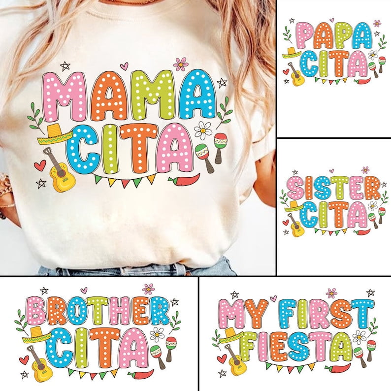 Cinco De Mayo Family Bundle, Cinco De Mayo, Papacito, Mamacita, Mexican ...