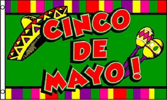 Cinco De Mayo Flag Mexican Party Banner May 5 Sign Large 3x5 Foot Bar ...