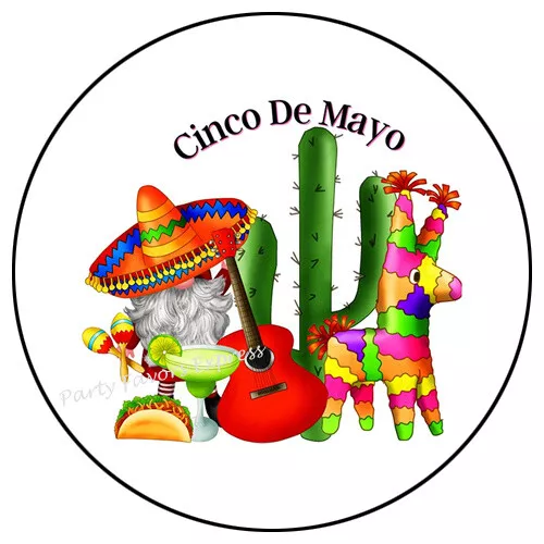 Cinco De Mayo Gnome Sticker Party Favors Sticker Envelope Seals Labels ...