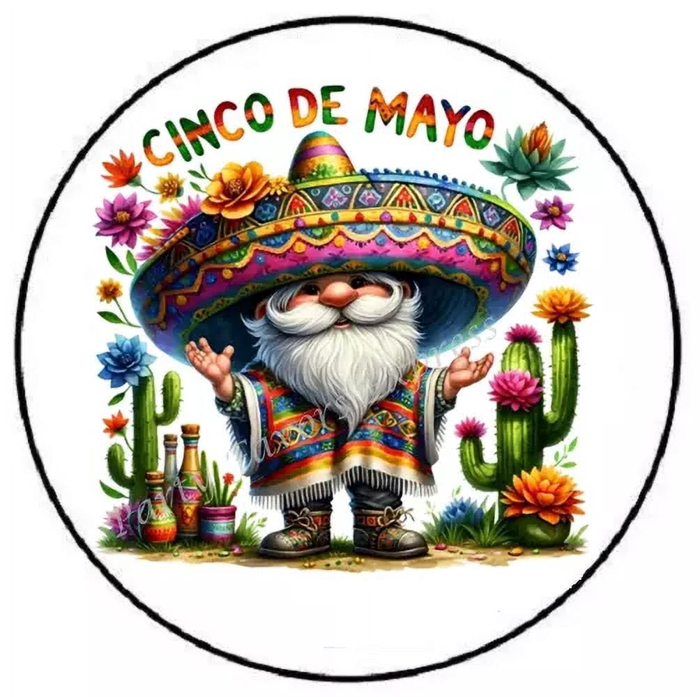 Cinco De Mayo Gnome Stickers Party Favors Phone Decal Water Bottle ...