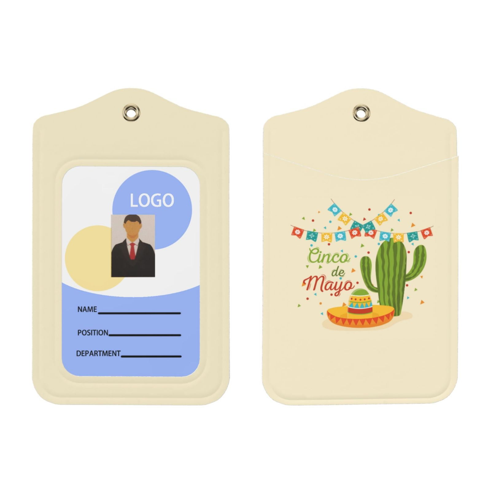 Cinco De Mayo Id Card Badge Leather Holder Case Protector For Key Cards ...