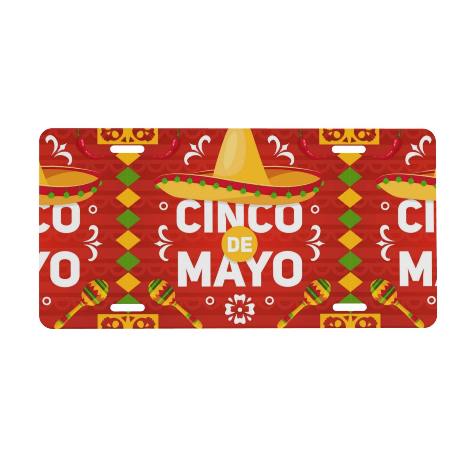 Cinco De Mayo License Plate Funny Aluminum Car Decoration Women Men Car ...