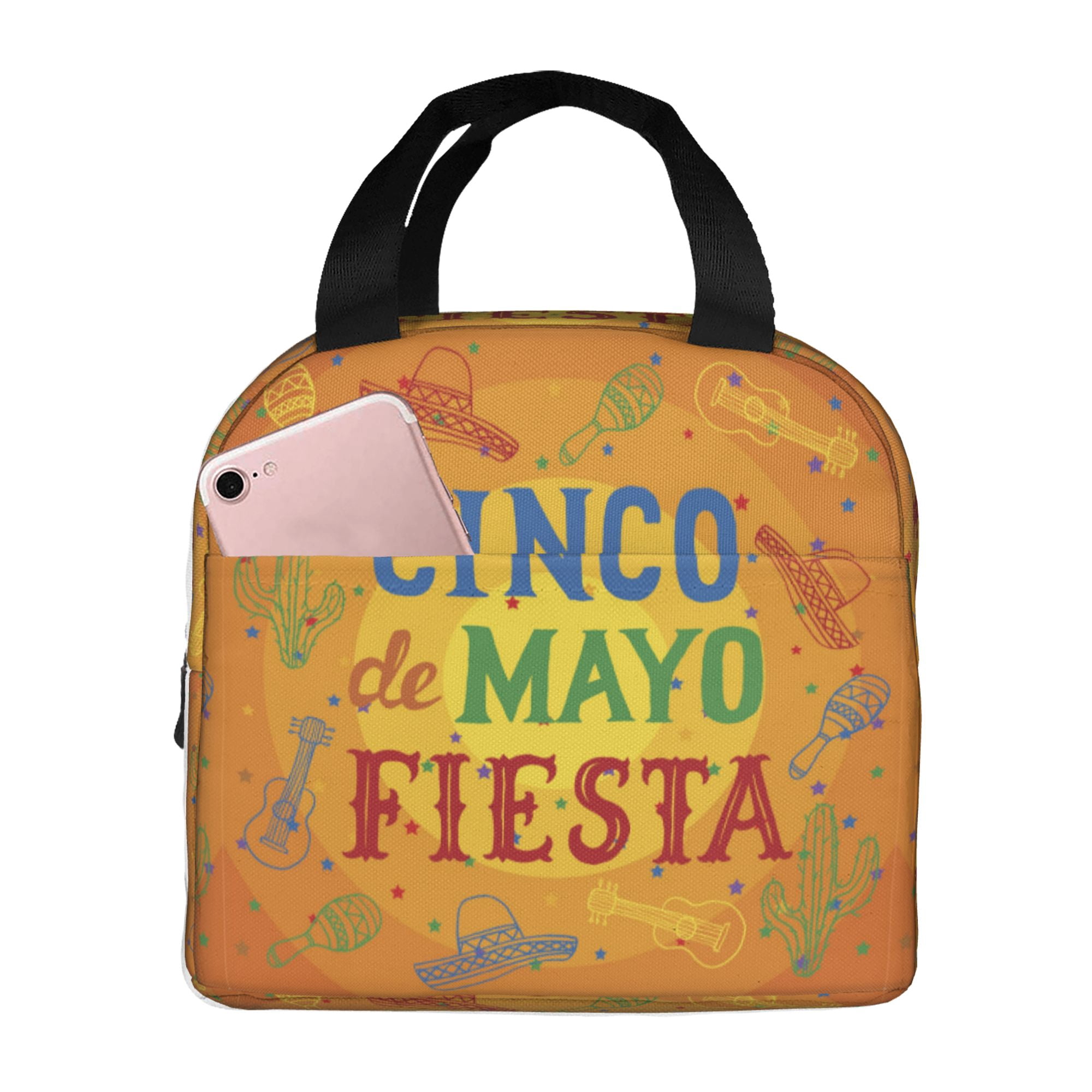 Cinco De Mayo Mexican Fiesta Lunch Bag Reusable Insulated Tote Box ...