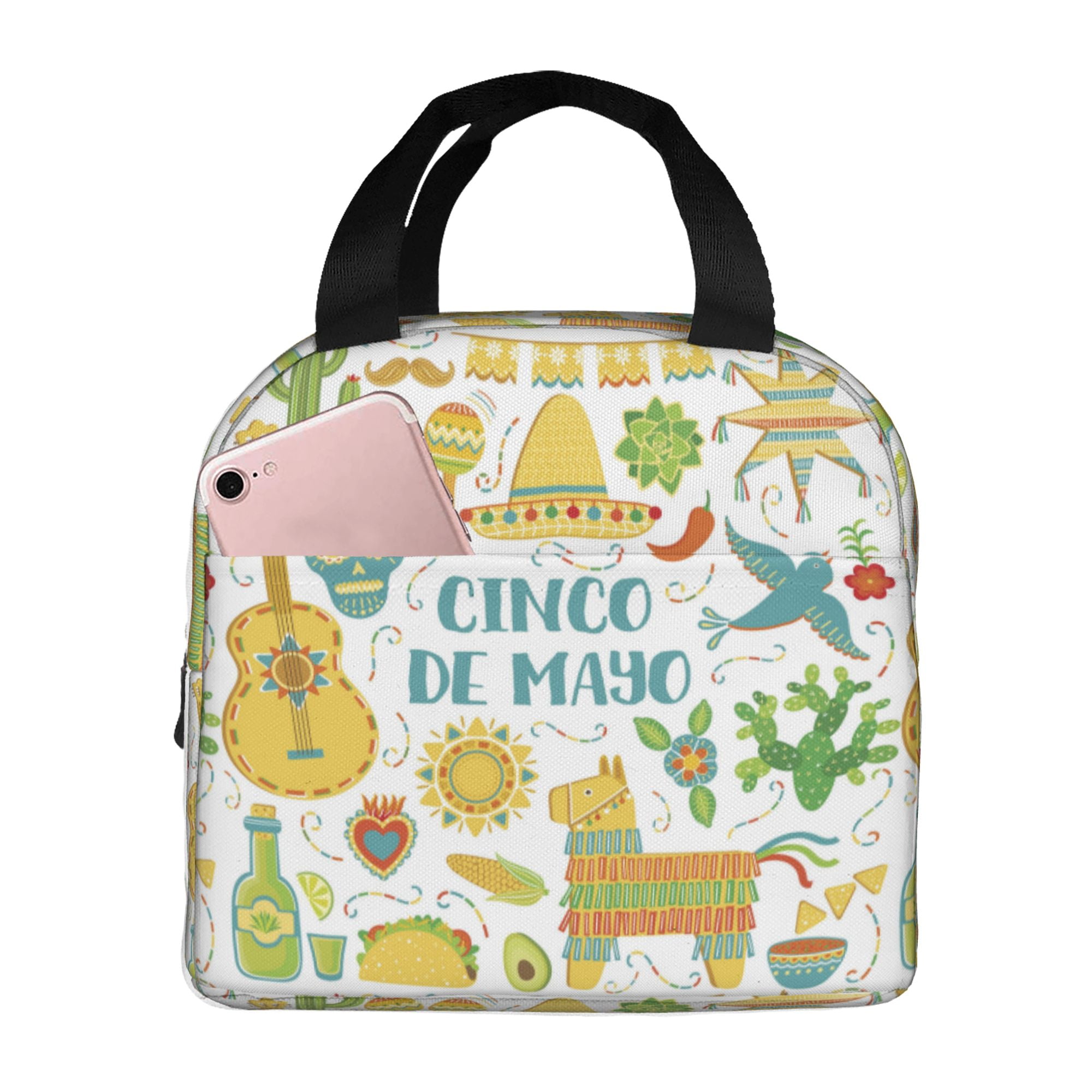 Cinco De Mayo Mexican Fiesta Lunch Bag Reusable Insulated Tote Box ...