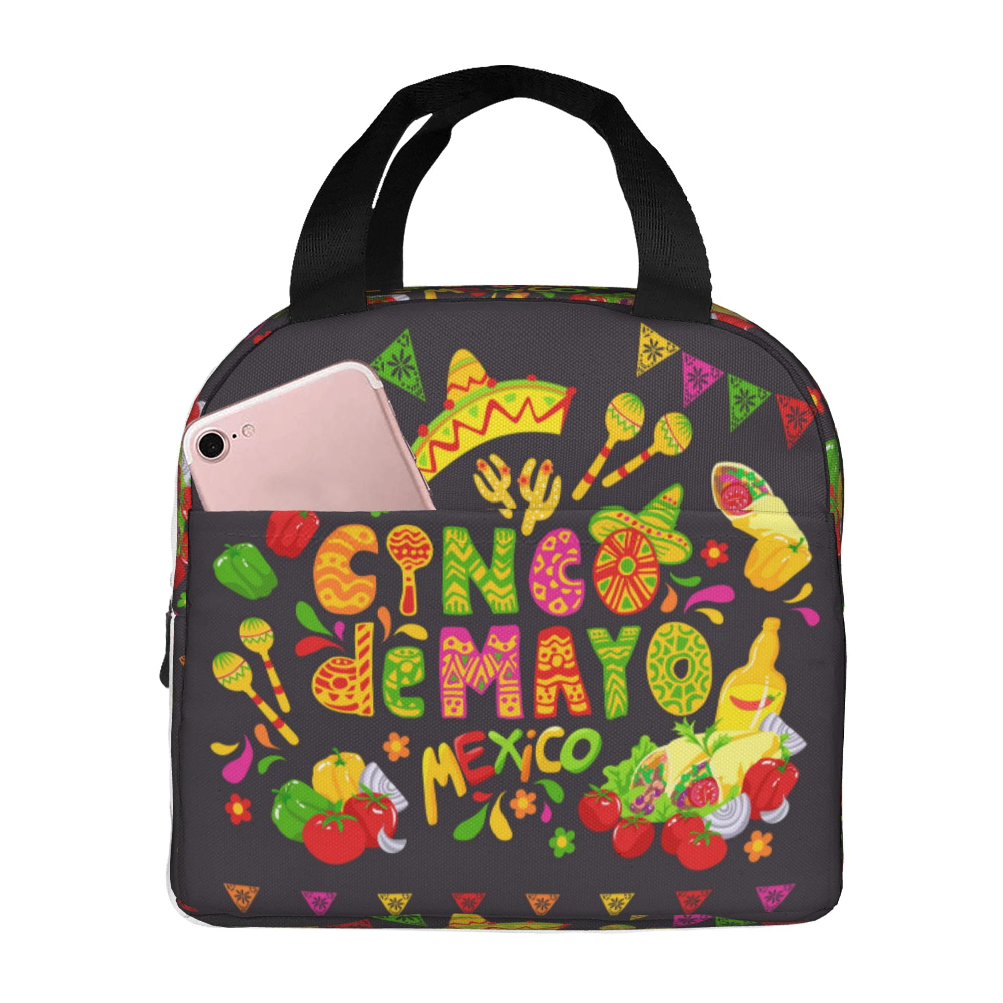 Cinco De Mayo Mexican Fiesta Lunch Bag Reusable Insulated Tote Box ...