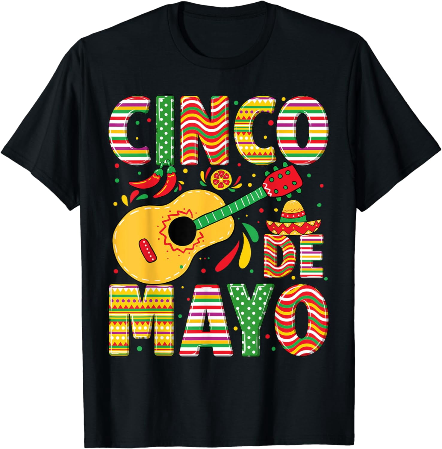 Cinco De Mayo Mexican Fiesta celebrate 5 De Mayo May 5 Party Cotton T ...