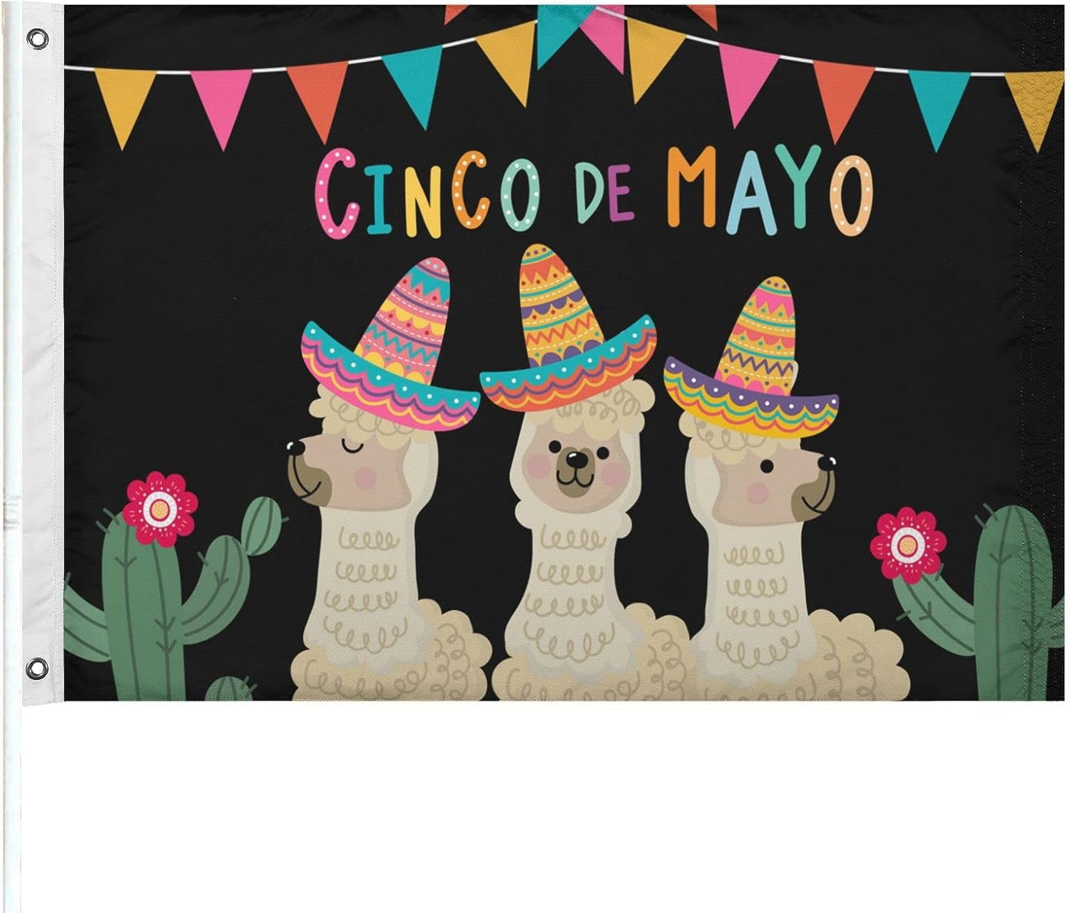 Cinco De Mayo Mexican Flag Outdoor Garden Flag for Outside Funny Flags ...