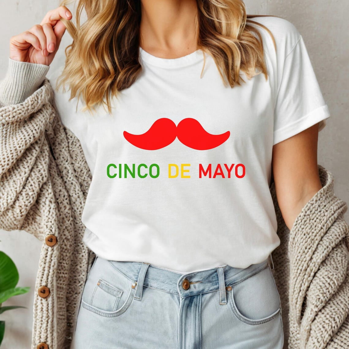 Cinco De Mayo Mustache Theme T-Shirt, Funny Cinco De Mayo Moustache ...