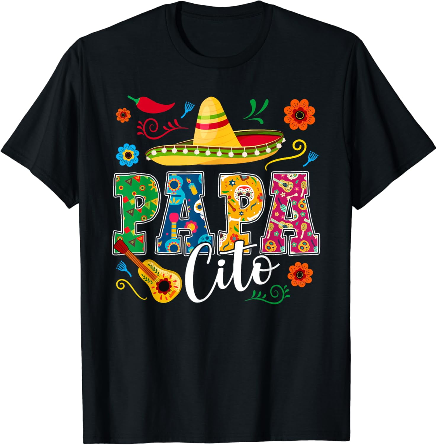 Cinco De Mayo Papacito Flower Papa Cito Me.Xi.Can T-Shirt Unisex S-5XL ...