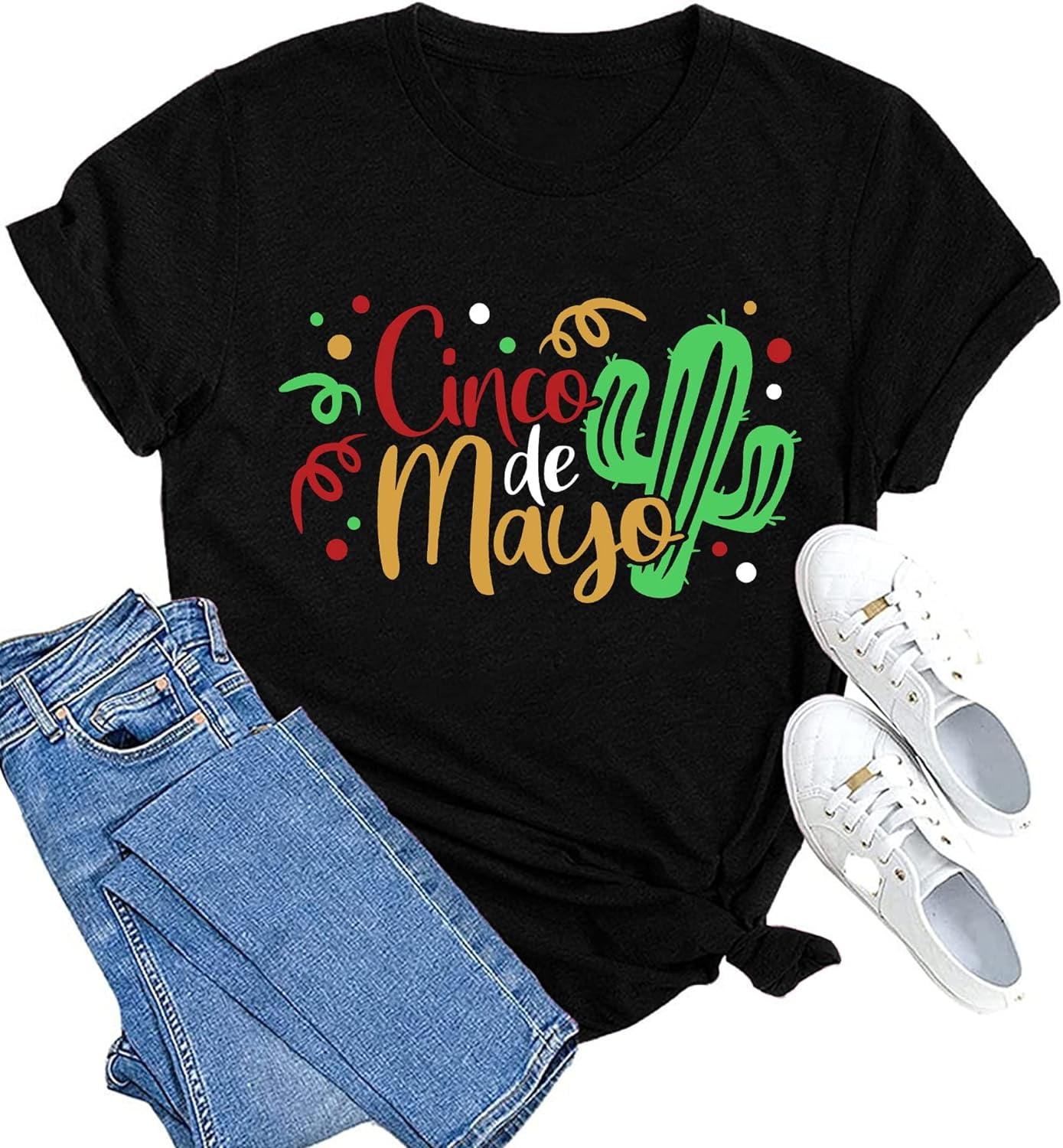 Cinco De Mayo Shirts for Women Sombrero Tshirt Summer Mexican Fiesta ...