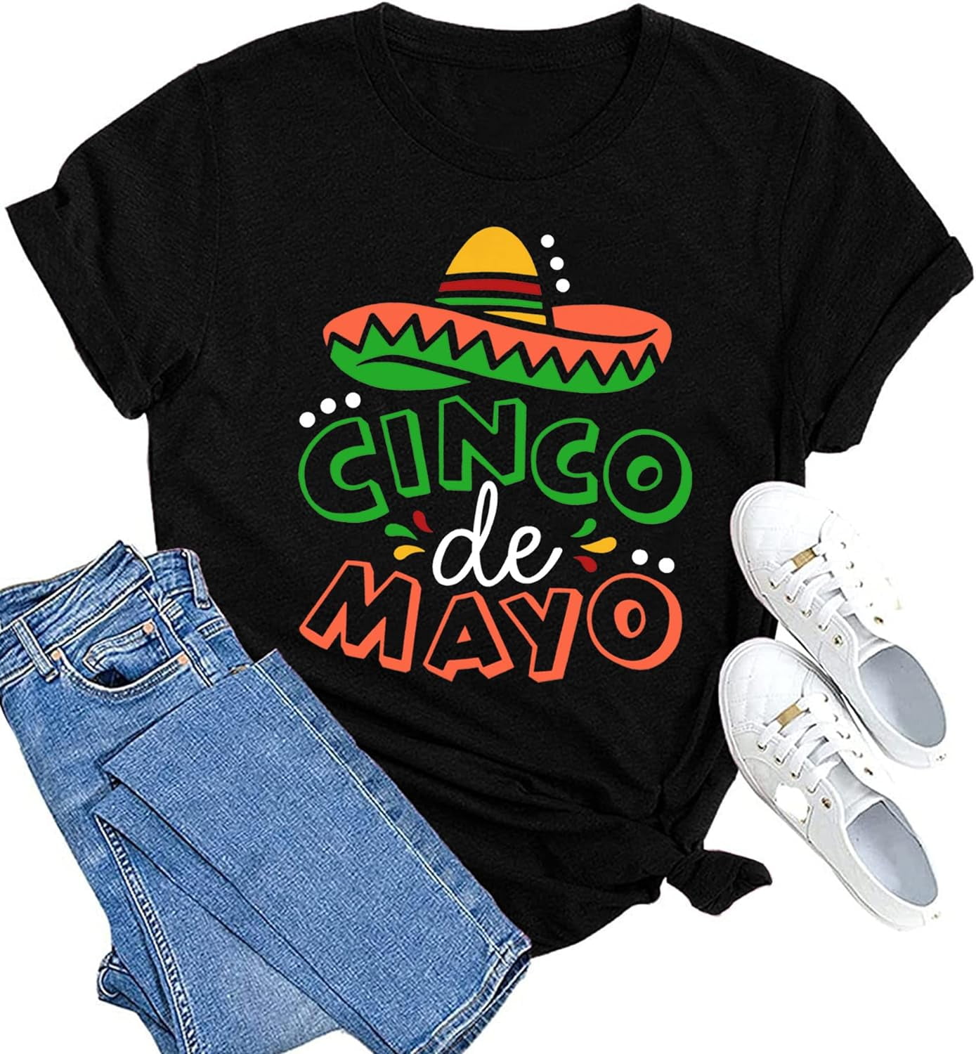 Cinco De Mayo Shirts for Women Sombrero Tshirt Summer Mexican Fiesta ...