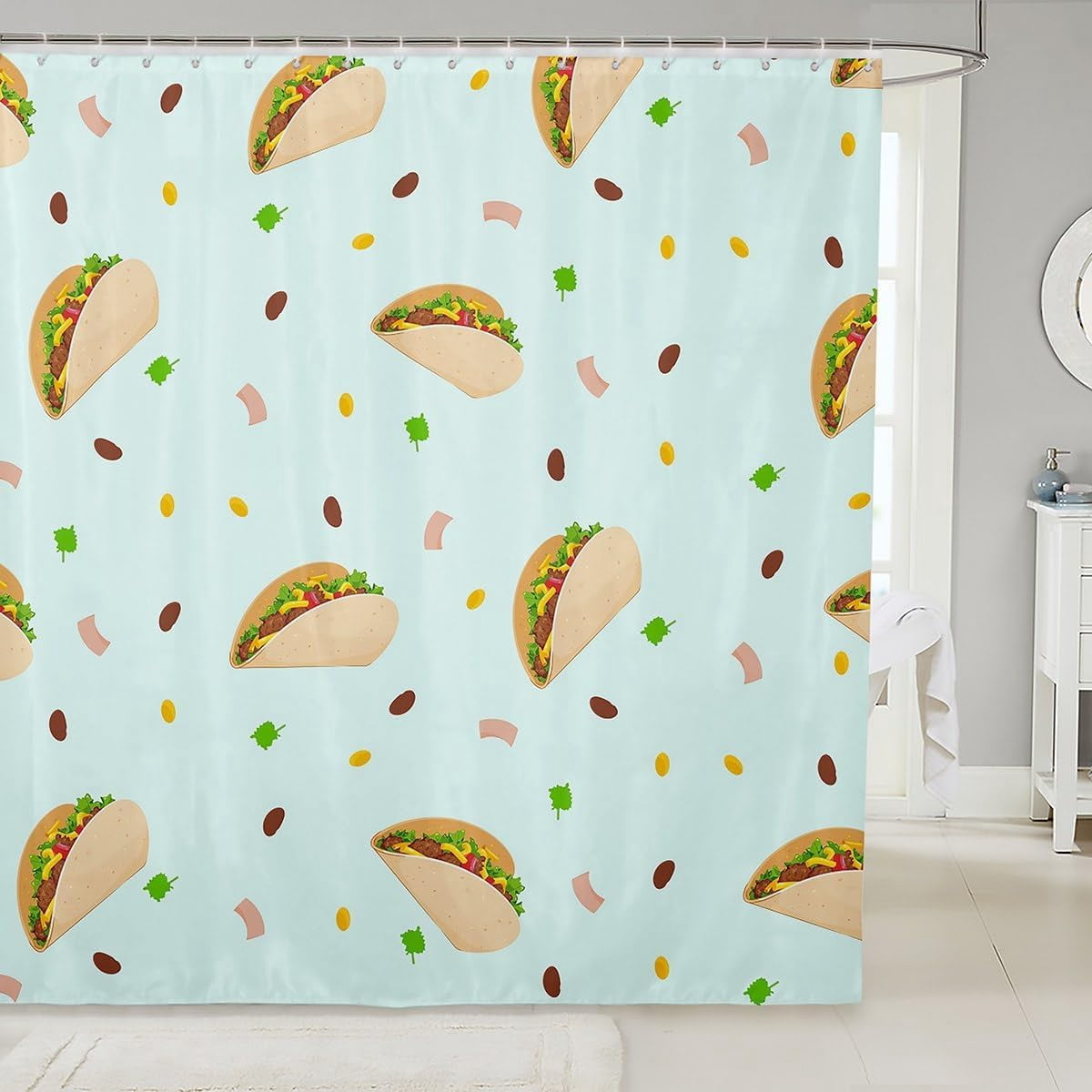 Cinco De Mayo Shower Curtain Taco Bathroom Shower Curtain Sets Gifts ...