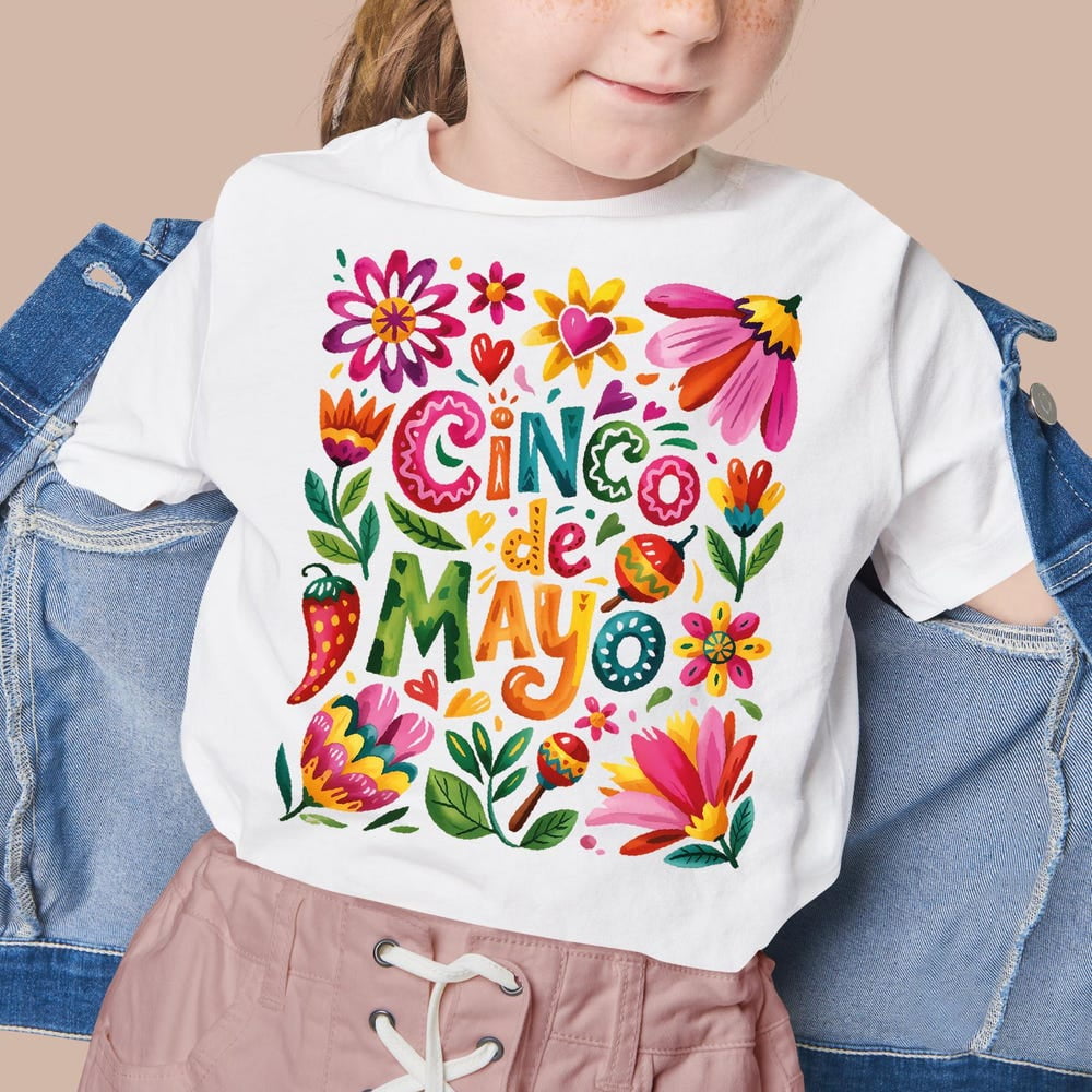 Cinco De Mayo T-Shirt, Trendy Floral Cinco De Mayo Shirt, Me.Xi.Can ...