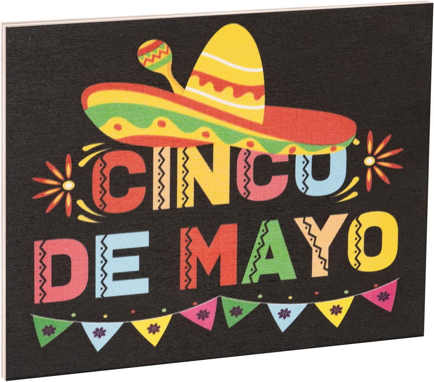 Cinco De Mayo Wooden Sign, Fiesta Party Decorations, Wall Hanging, 7.25 ...