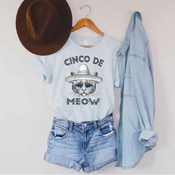 Cinco De Meow Cat Cinco De Mayo Shirt Cute Funny Cinco De Mayo Drinking ...