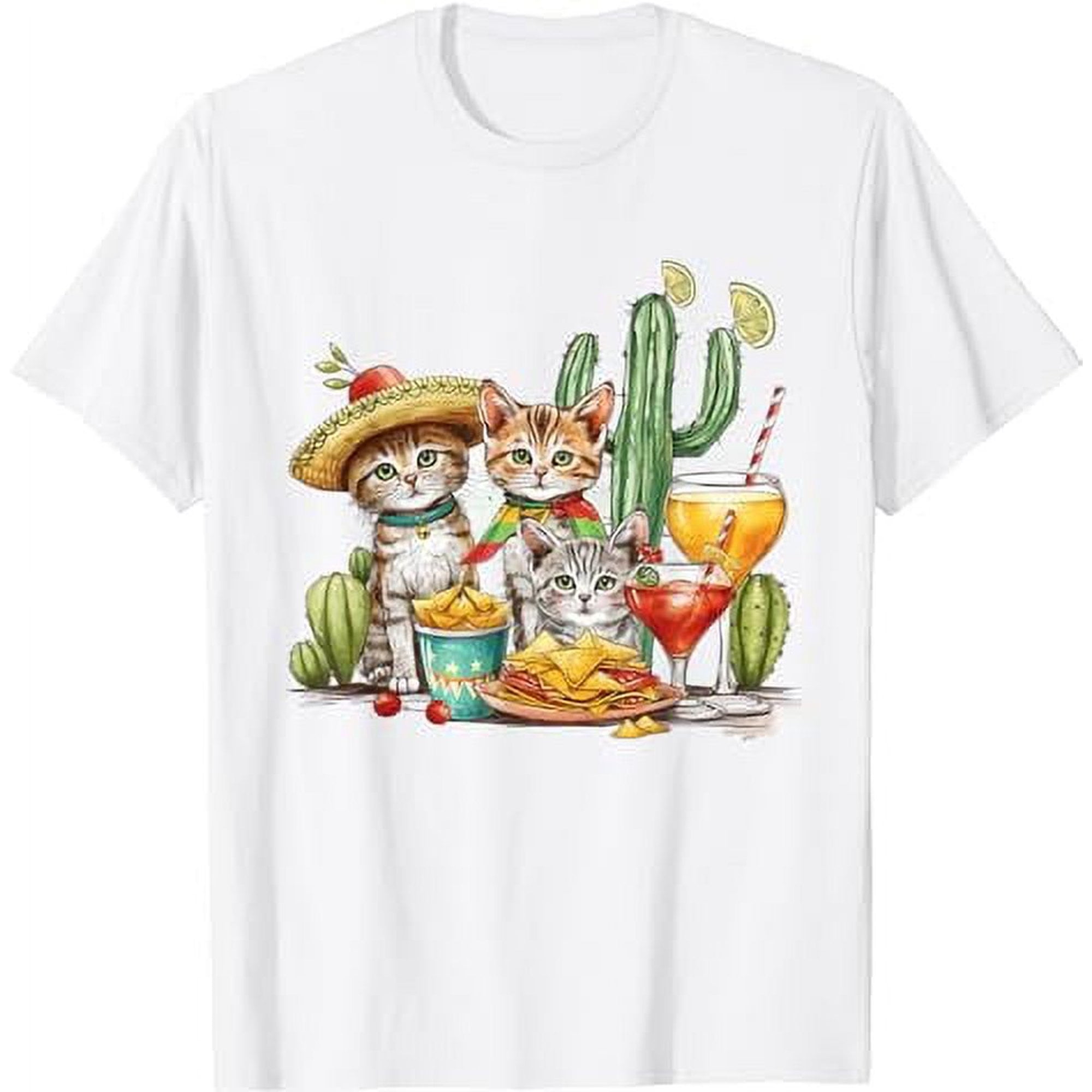 Cinco de Mayo Cat Fiesta Party Cat T-Shirt - Walmart.com