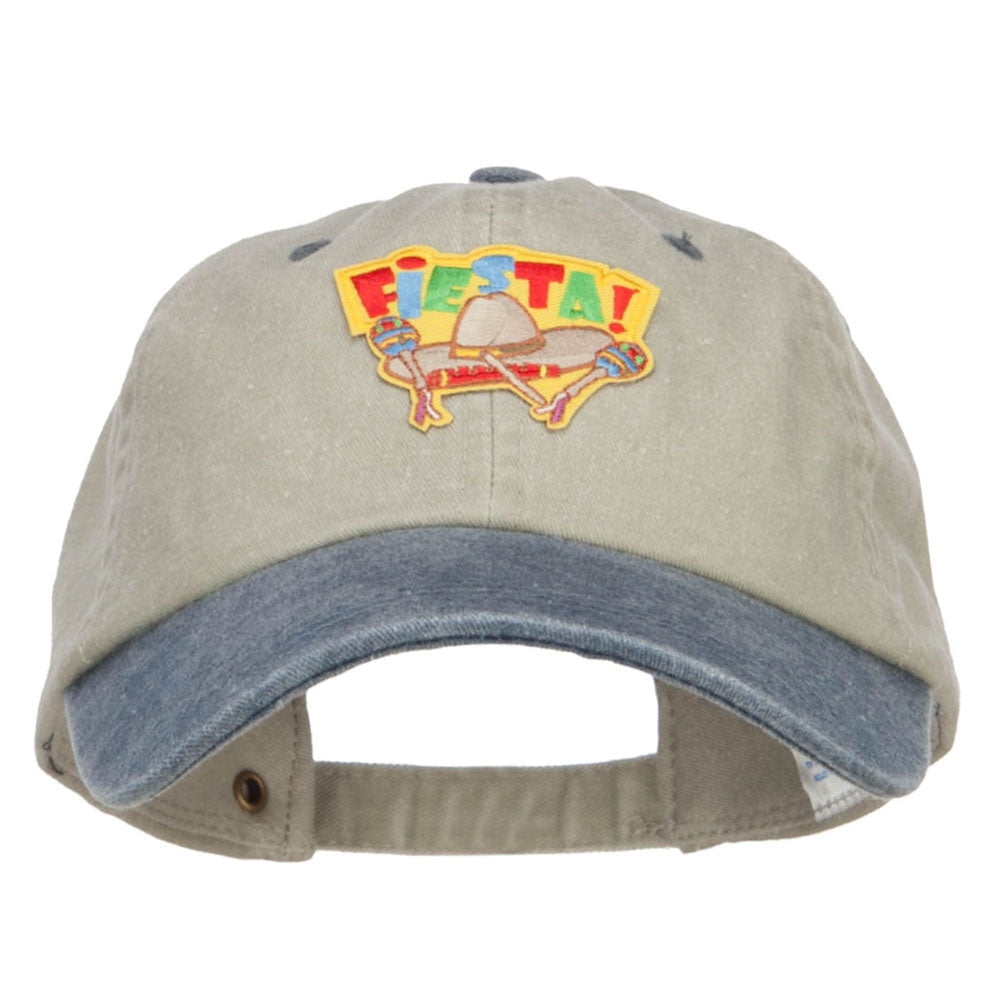 Cinco de Mayo Fiesta Patch Washed Cap - Beige Navy OSFM - Walmart.com
