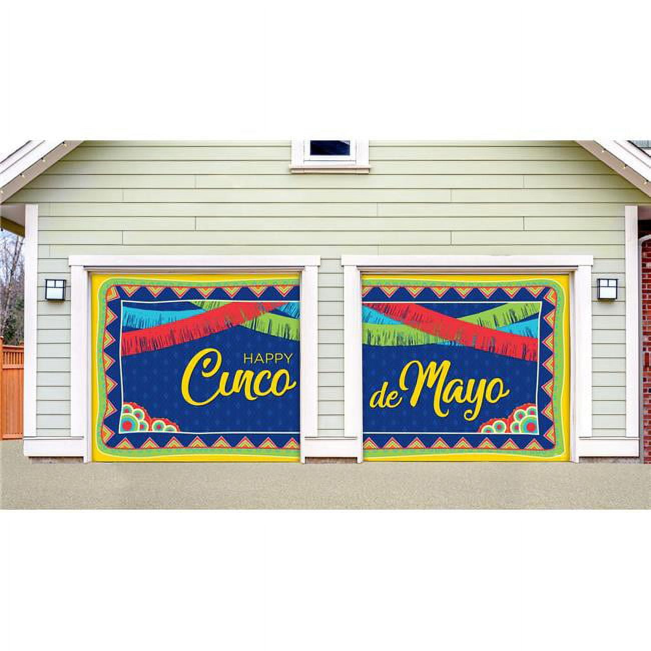 Cinco de Mayo - Holiday 7 ft. x 8 ft. Split Garage Door Decor Banner ...